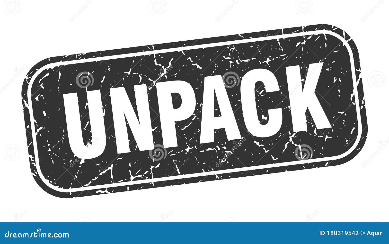 Unpack Stamp. Unpack Square Grungy Isolated Sign Stock Vector ...