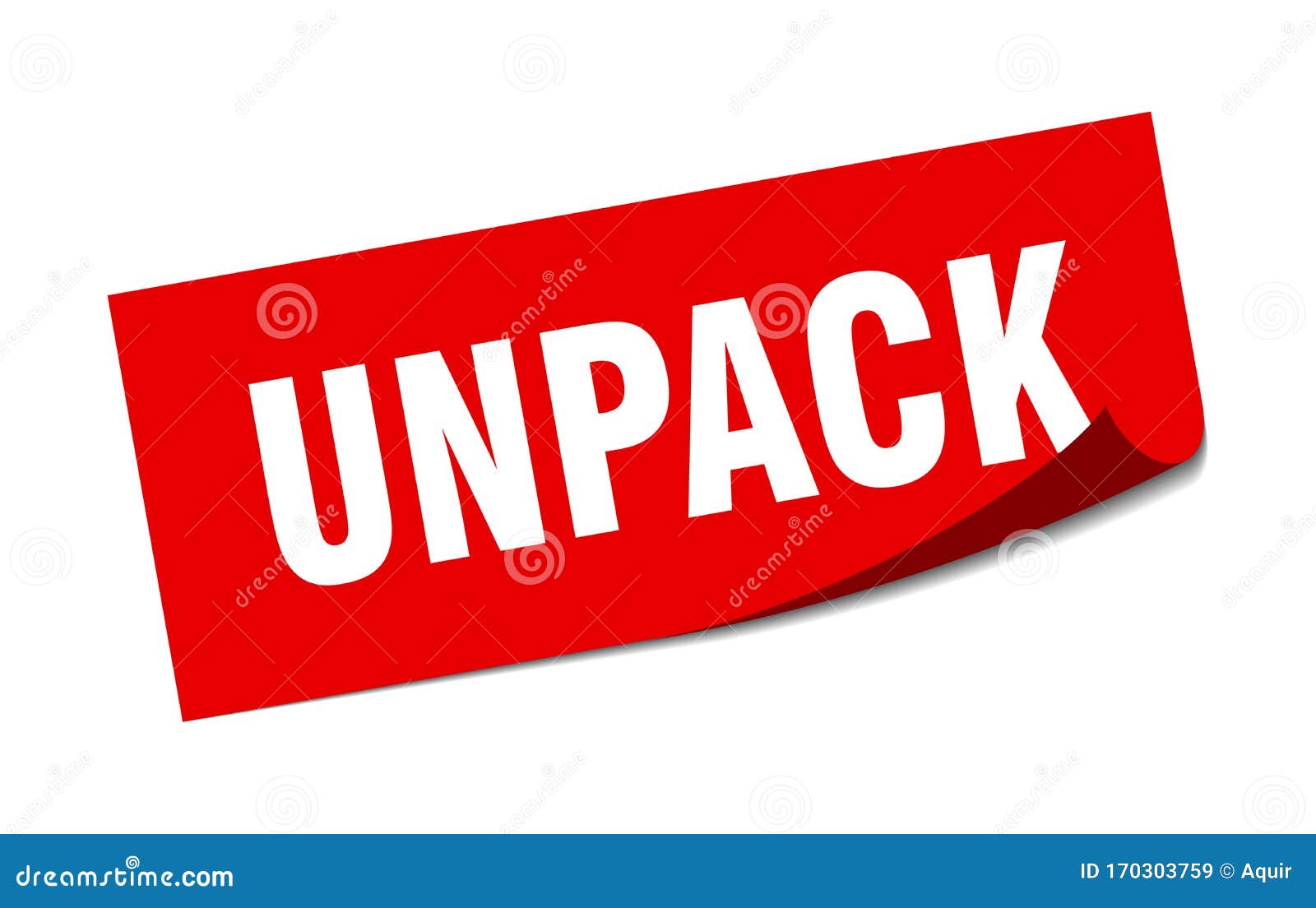 Unpack Sticker. Unpack Square Sign Stock Vector - Illustration of ...