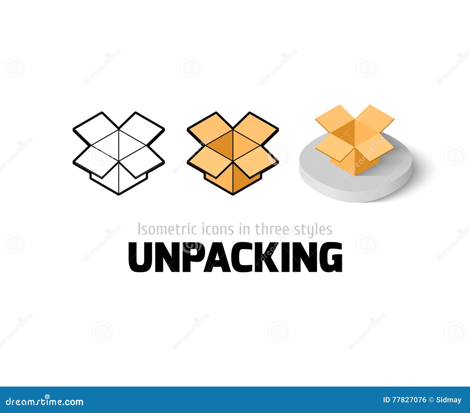 Unpacking Icon in Different Style Stock Vector - Illustration of logo ...