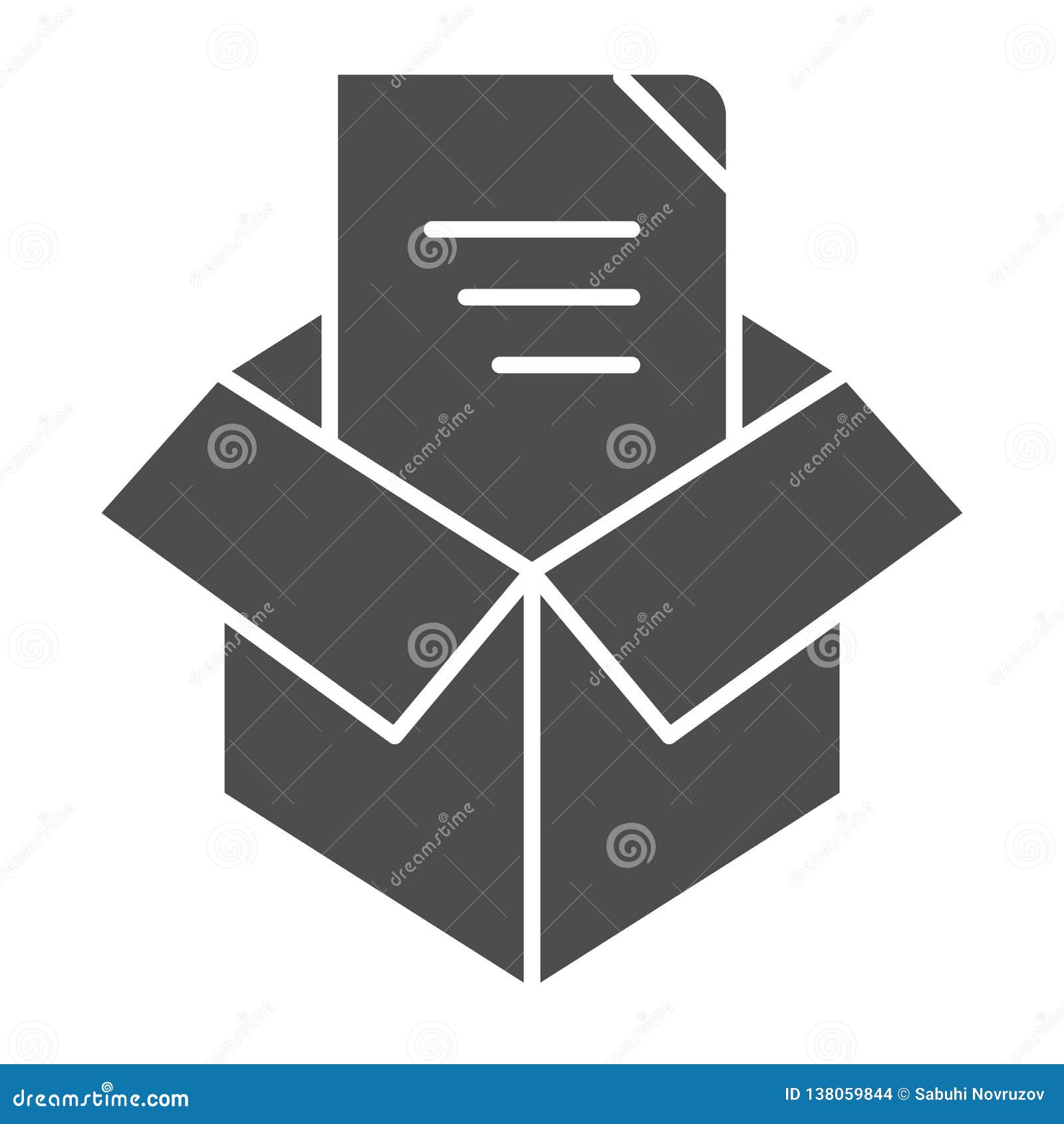 Unpacking Solid Icon. Box Unpack Concept Vector Illustration Isolated ...
