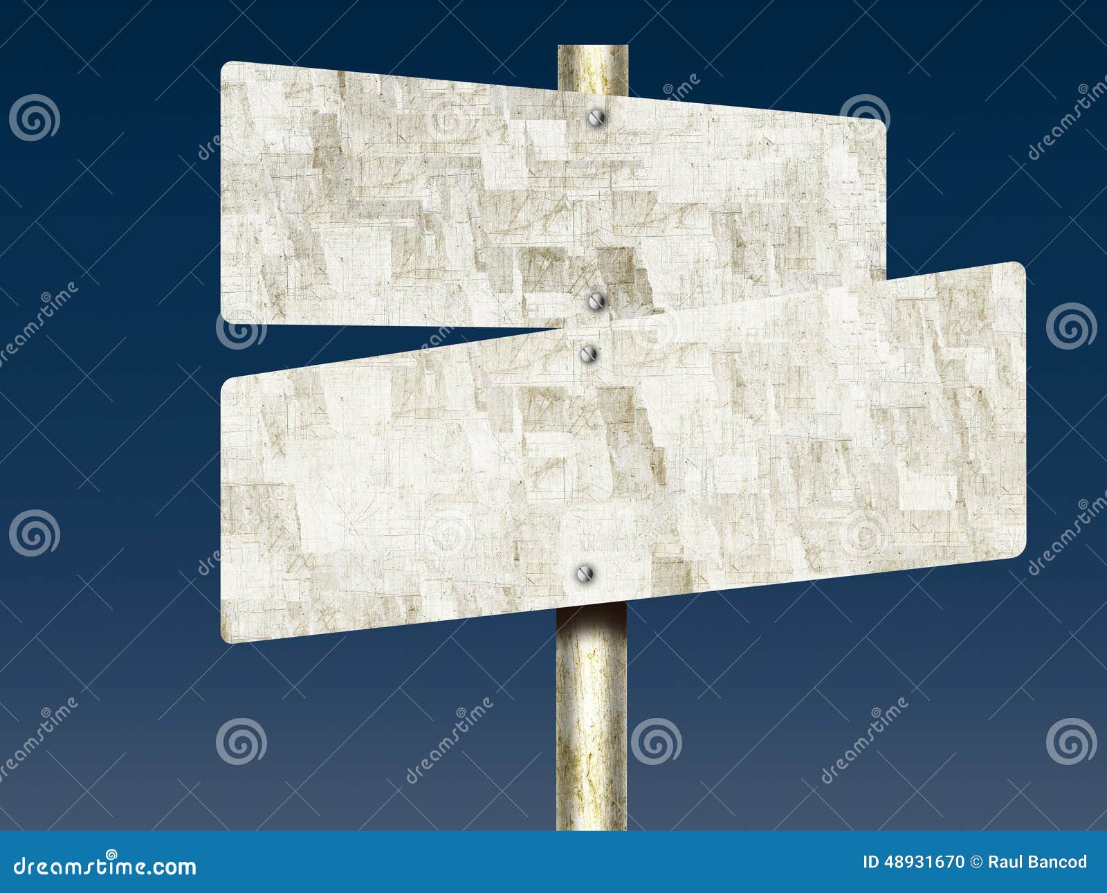 Unpainted Tin Road Signs stock illustration. Illustration of iron ...