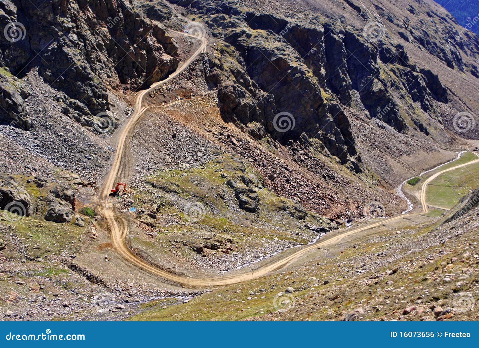 Unpaved road stock photo. Image of curve, arid, gravel - 16073656