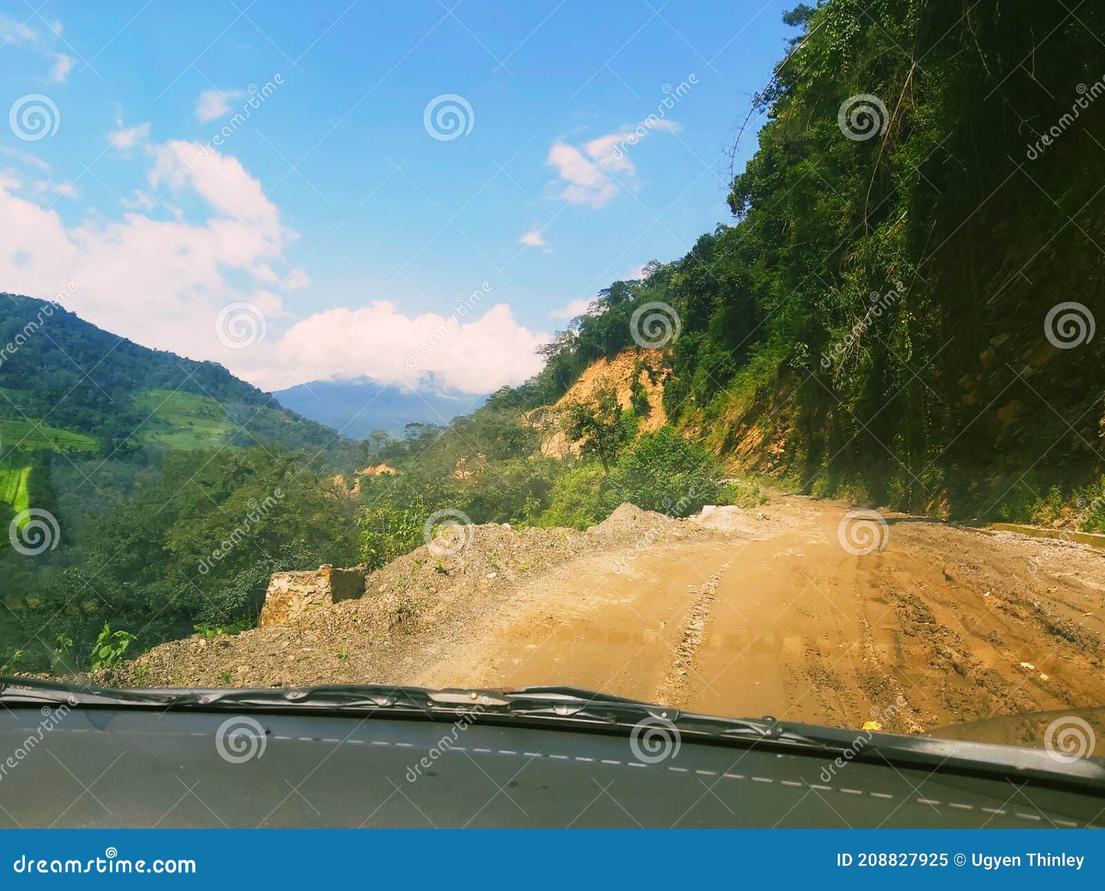 Unpaved Road is Like Moving on Roller Coaster Stock Image - Image of ...