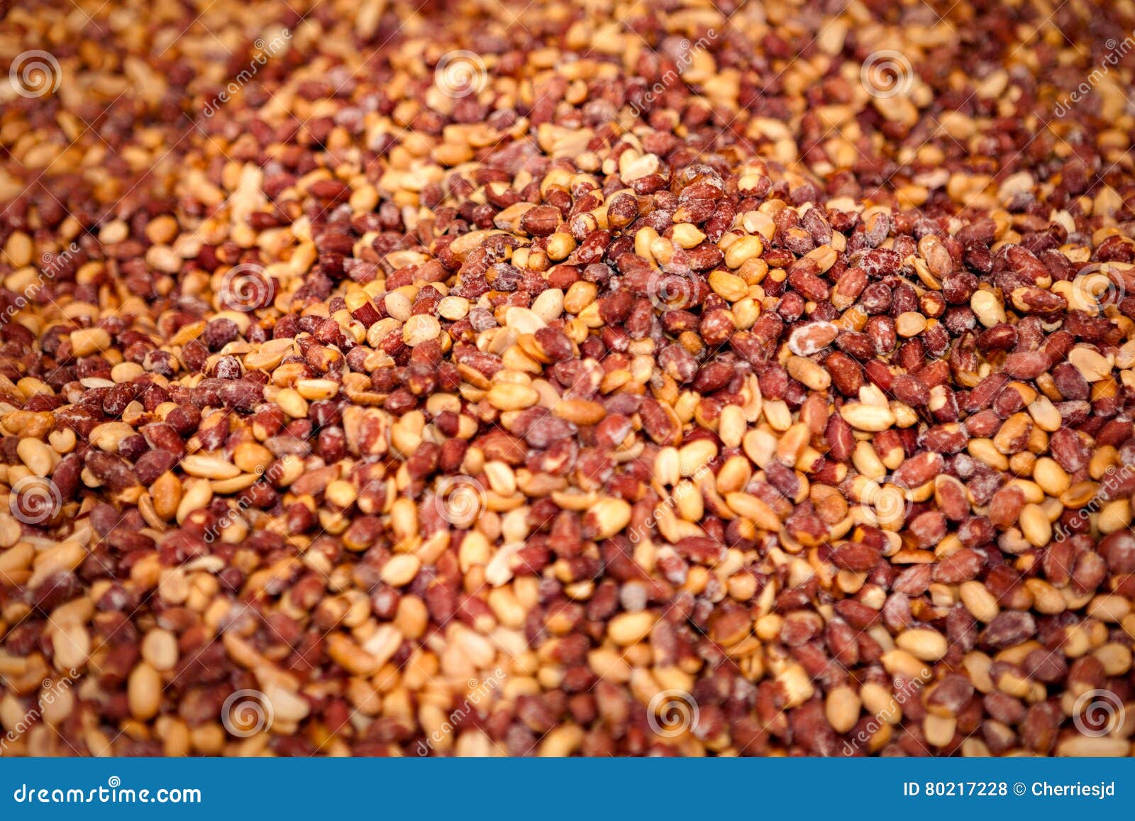 Unpeeled fried peanuts stock photo. Image of salted, food - 80217228