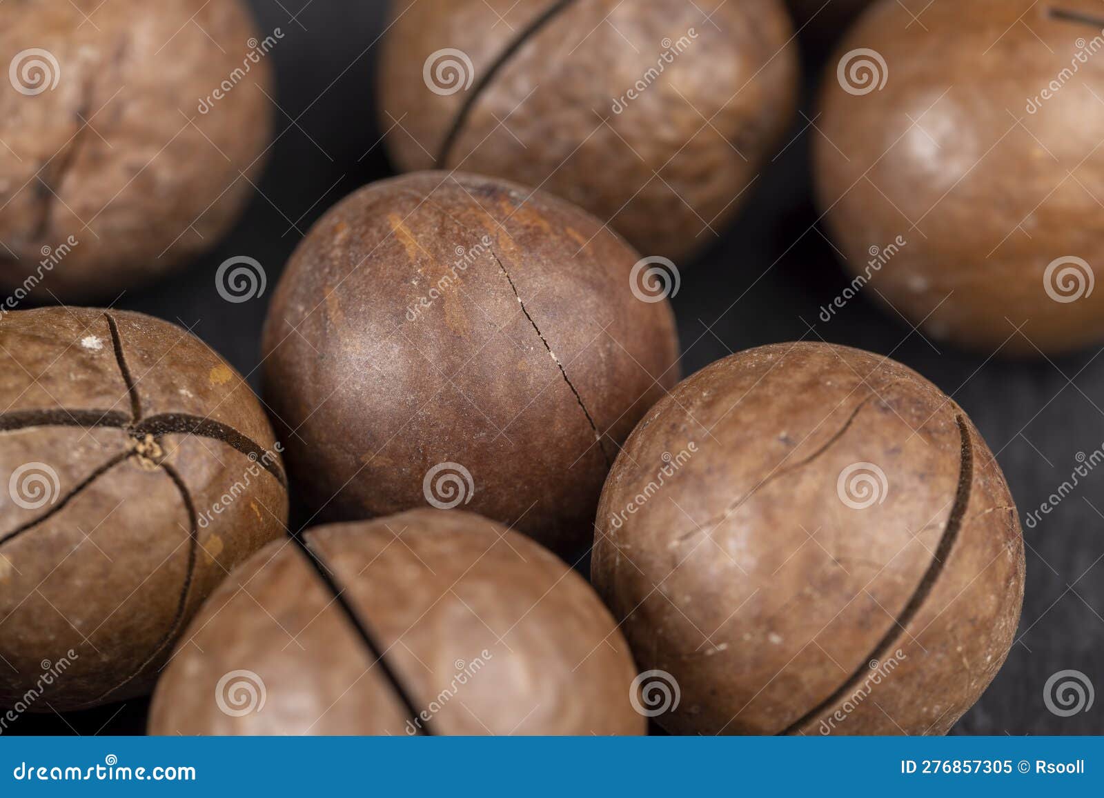 Unpeeled Macadamia Nuts on the Table Stock Image - Image of closeup ...