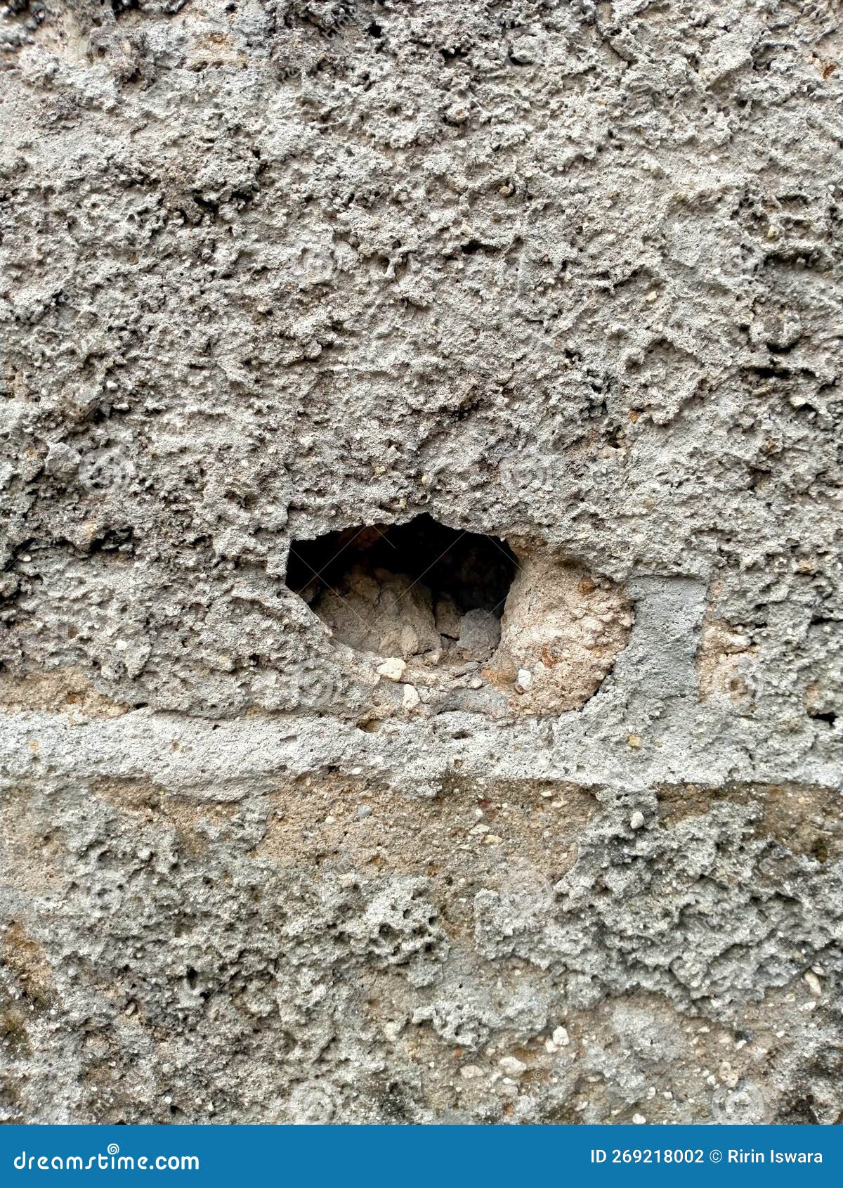 This Unplastered Building Has a Hole in it Stock Photo - Image of ...
