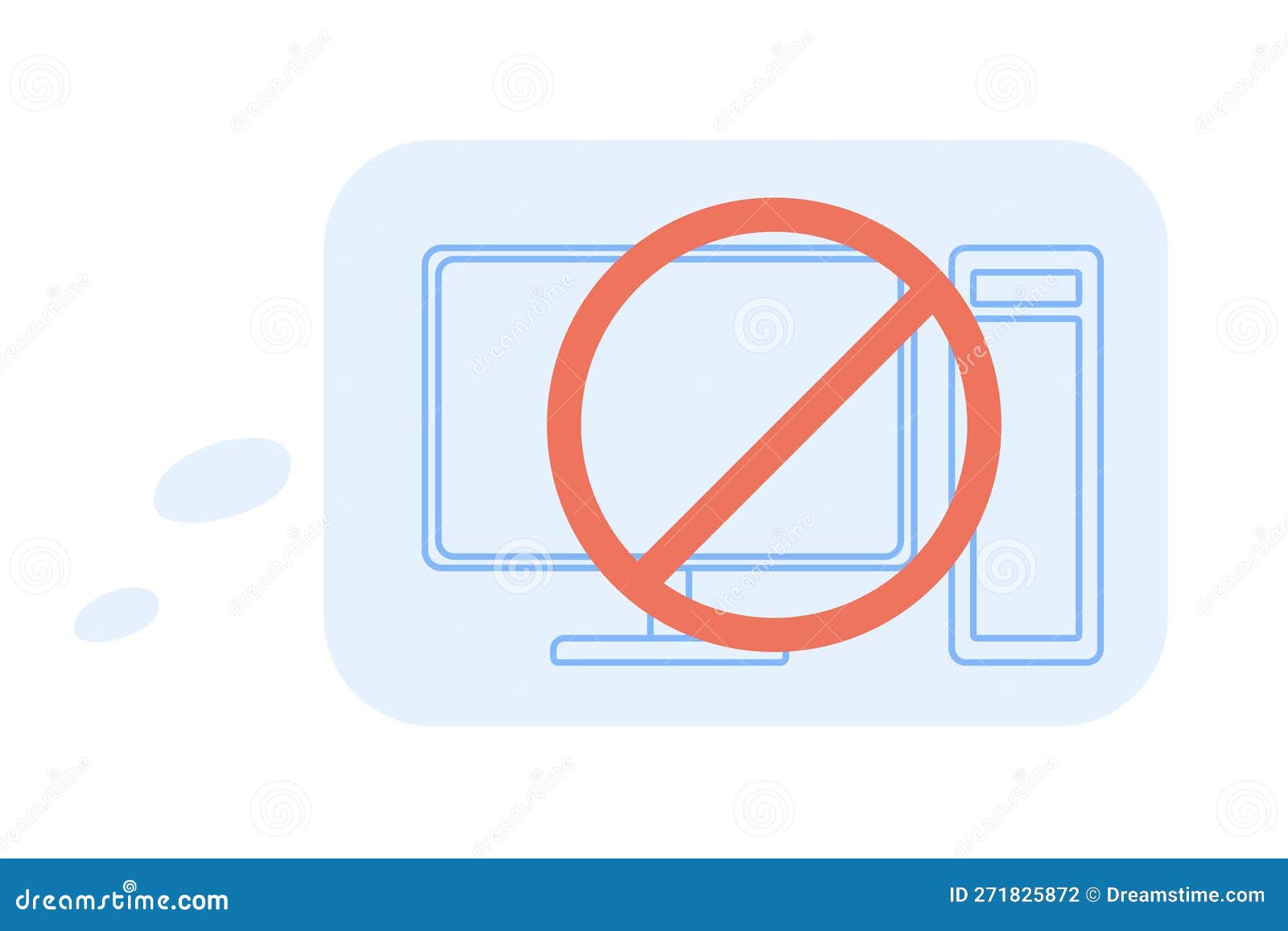 Unplug Desktop Computer Thought Cloud Semi Flat Color Vector Icon Stock ...