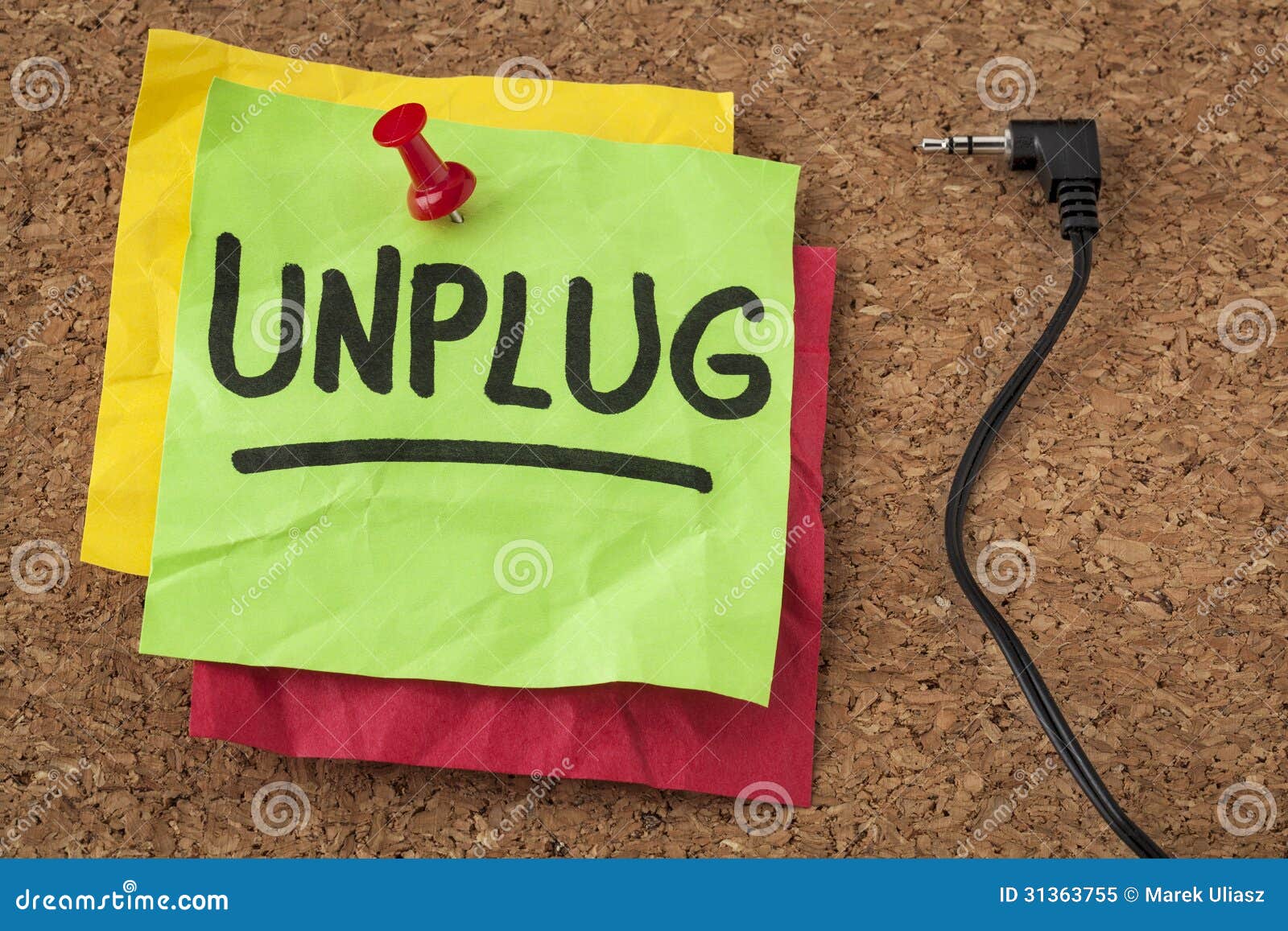 Unplug - Information Overload Concept Stock Image - Image of note ...