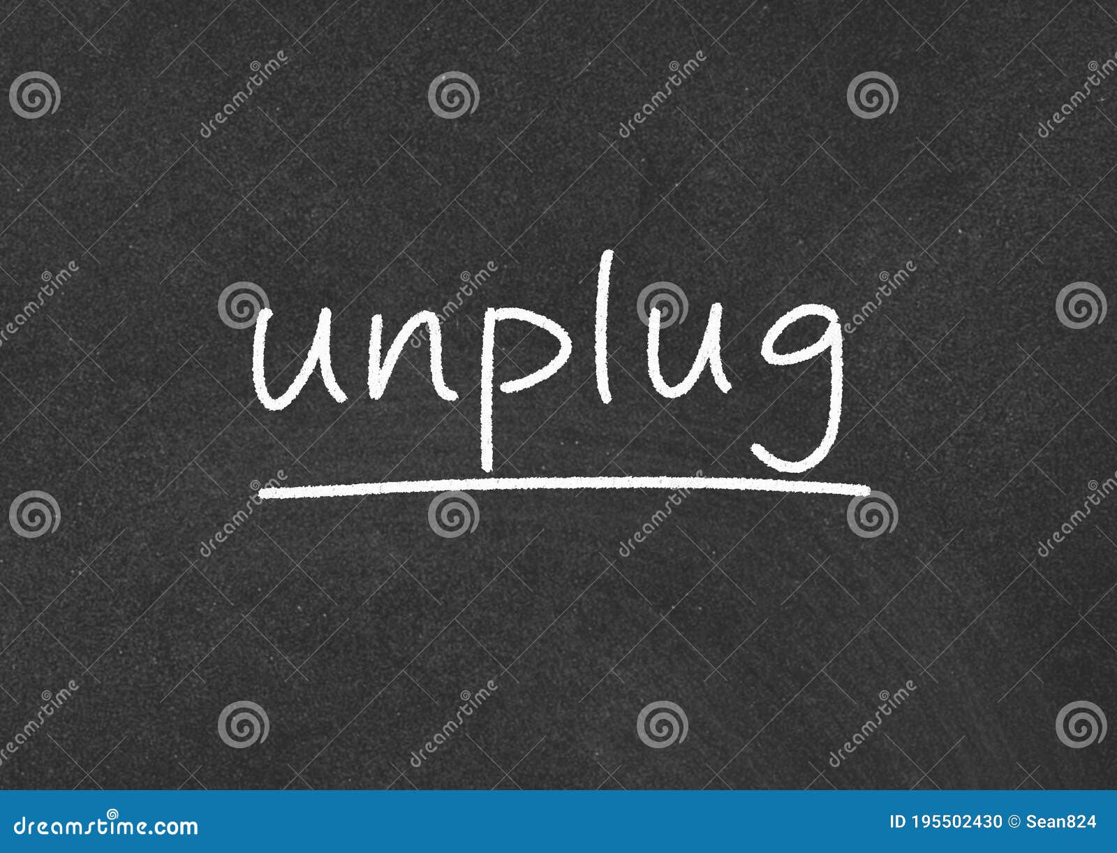 Unplug stock photo. Image of text, education, blackboard - 195502430