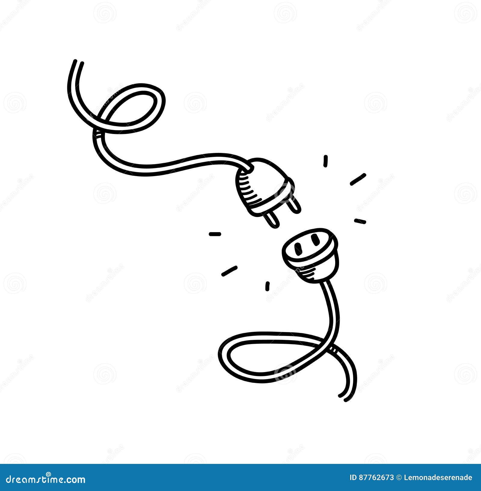 Unplugged Electrical Socket Plug Stock Vector - Illustration of ...