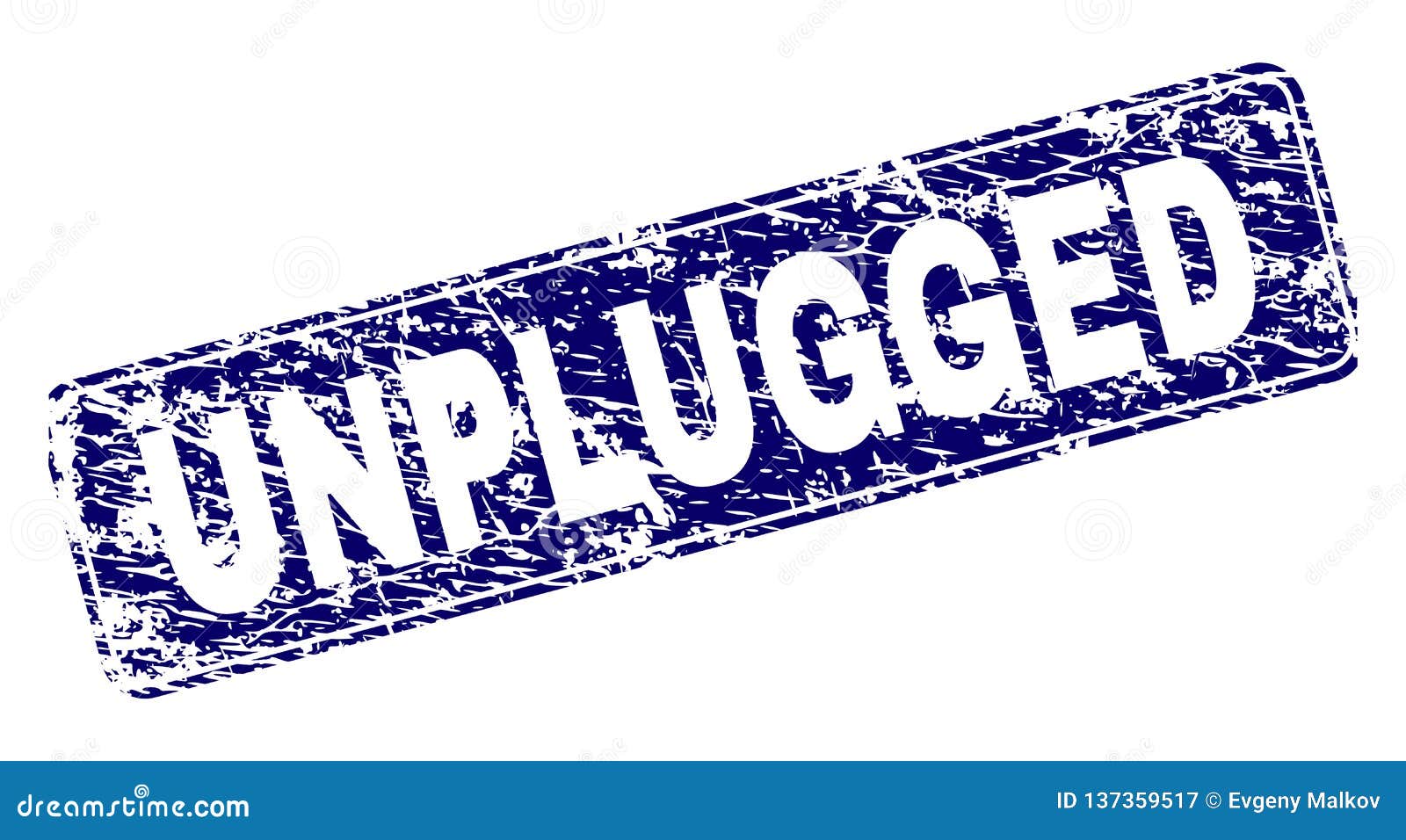 Grunge UNPLUGGED Framed Rounded Rectangle Stamp Stock Vector ...