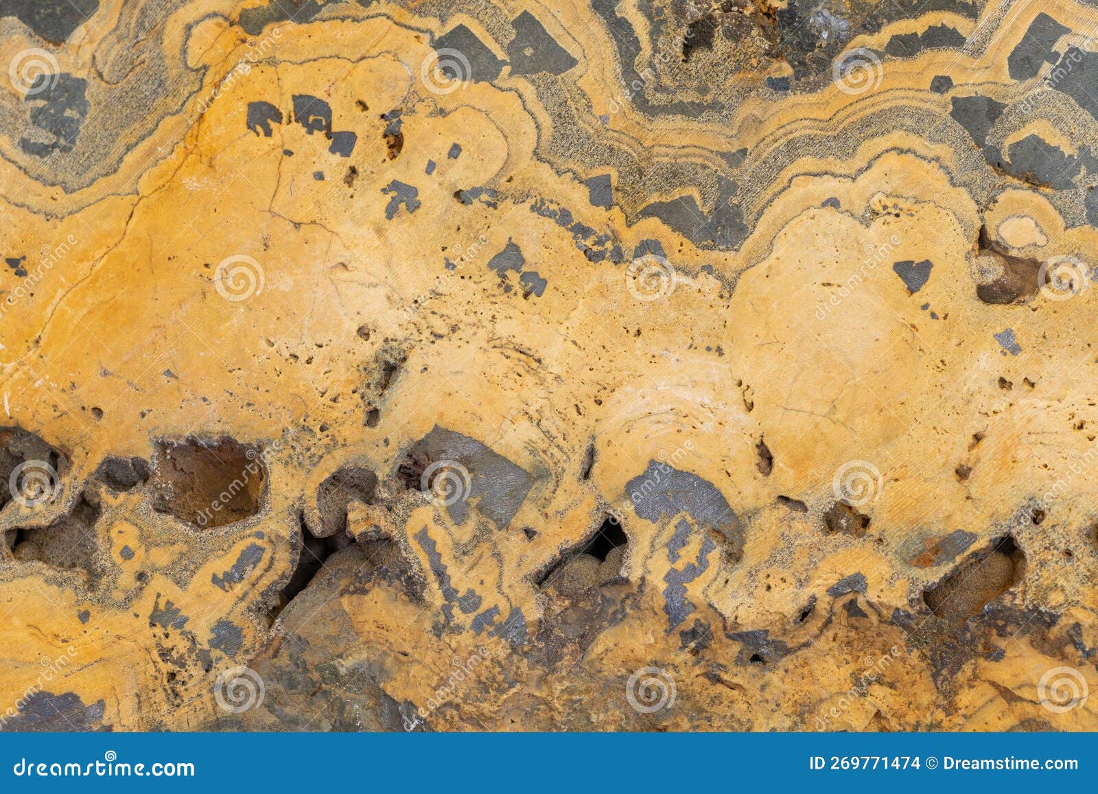 Unpolished Sphalerite Stone Cross-section. Natural Mineral Pattern ...