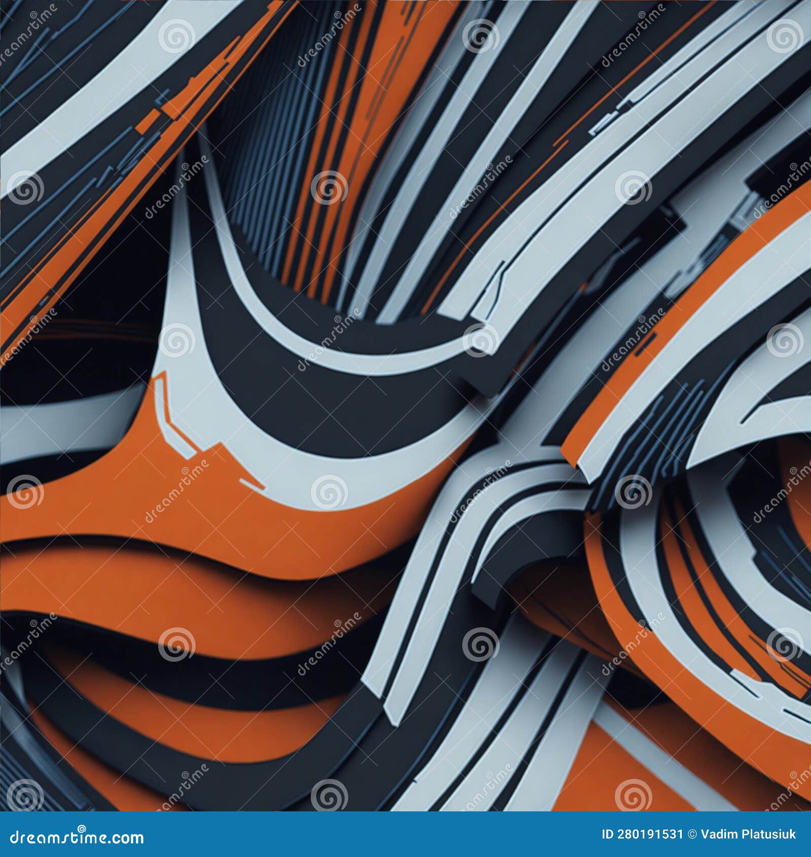 Unpredictable Pattern of Multicolor Lines Stock Illustration ...