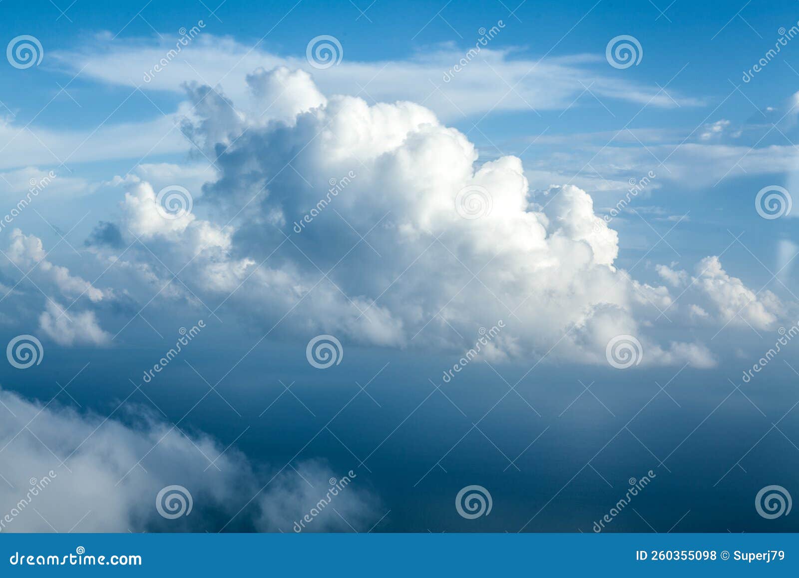 Unpredictable Sea of Clouds of Different Shapes in the Sky Stock Photo ...