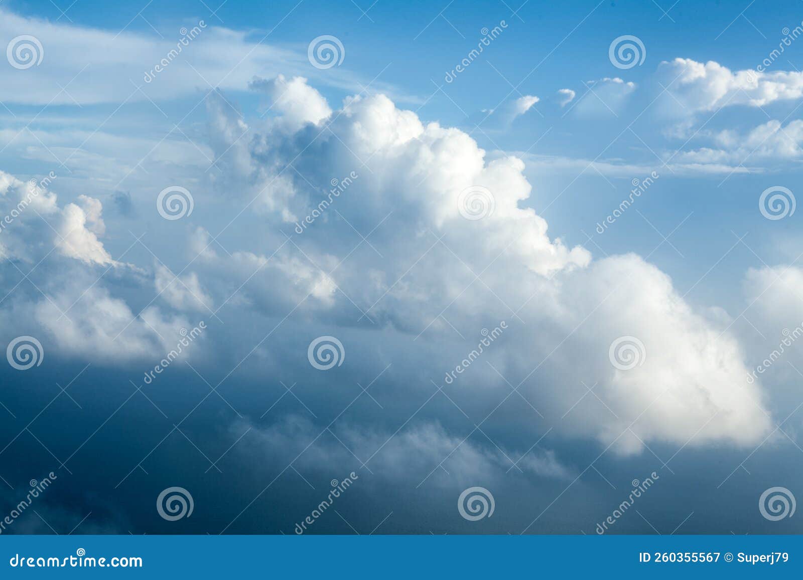Unpredictable Sea of Clouds of Different Shapes in the Sky Stock Image ...