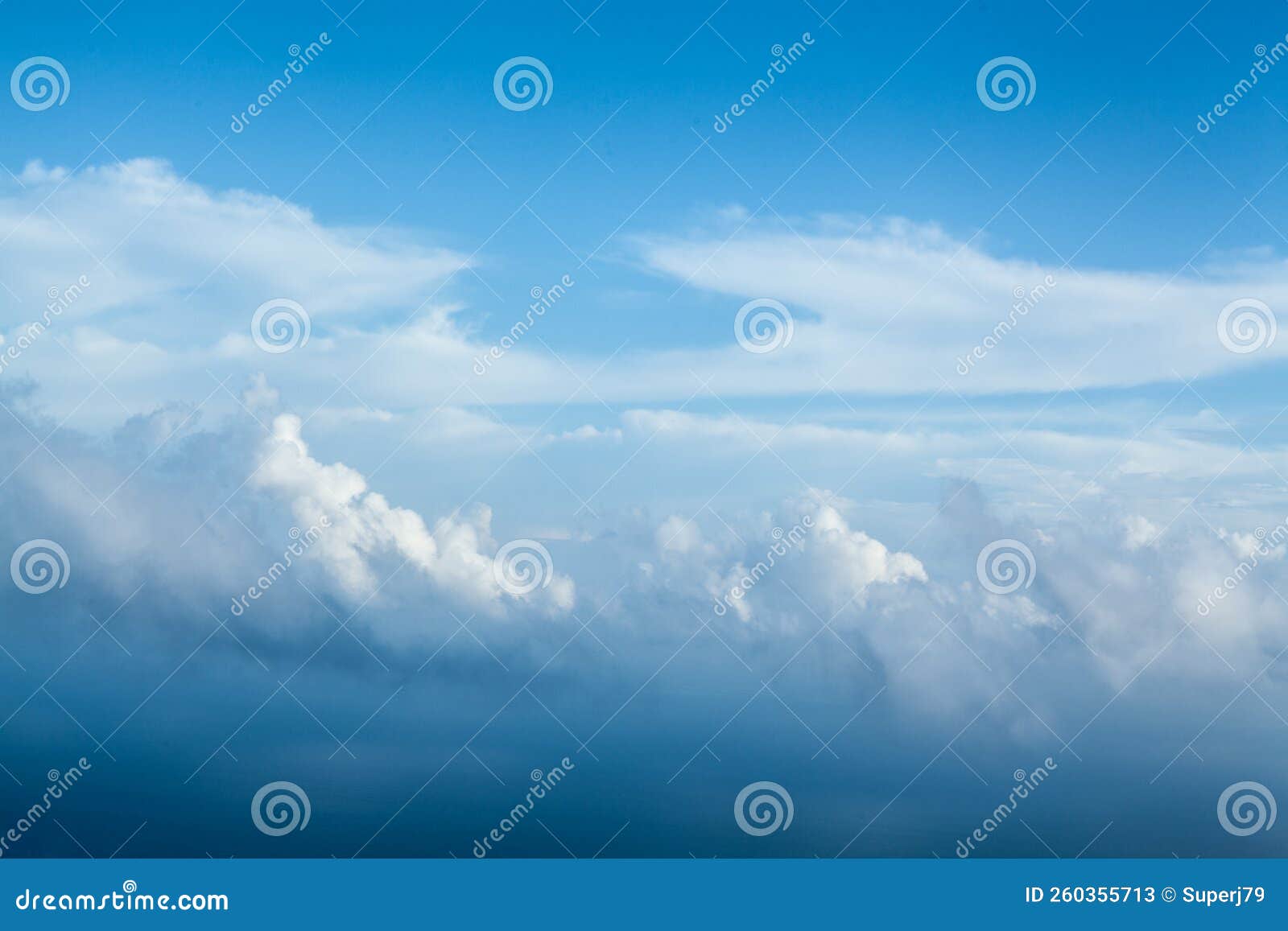Unpredictable Sea of Clouds of Different Shapes in the Sky Stock Image ...