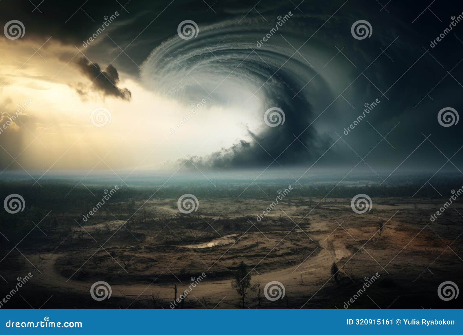 Unpredictable Storm Tornado Nature. Generate Ai Stock Image - Image of ...