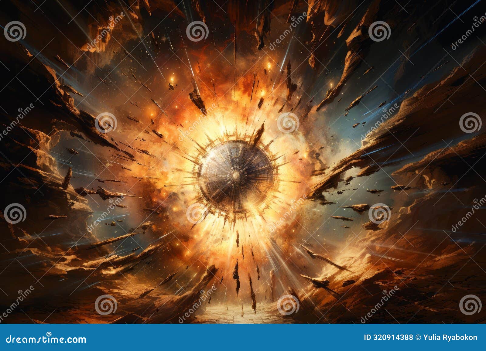 Unpredictable Time Space Explosion. Generate Ai Stock Photo - Image of ...