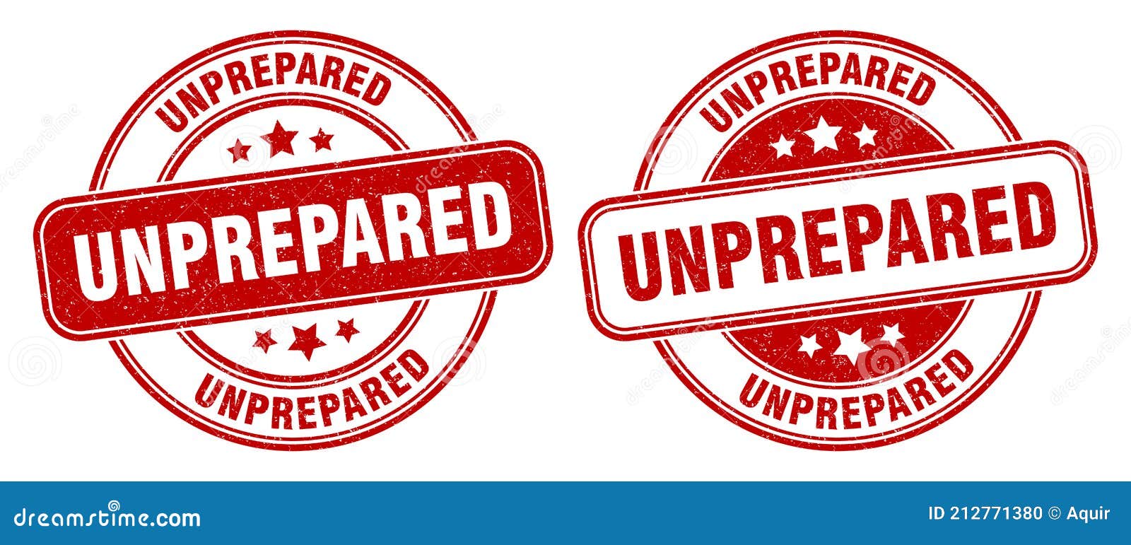 Unprepared Stamp. Unprepared Label. Round Grunge Sign Stock Vector ...