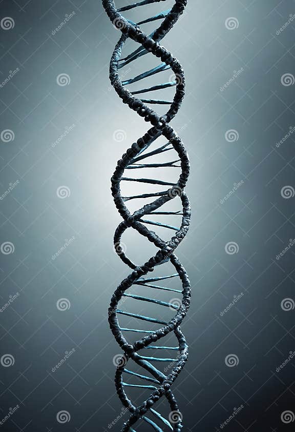 Unraveling Genetics: Color-Coded DNA Structure Visualization Stock ...