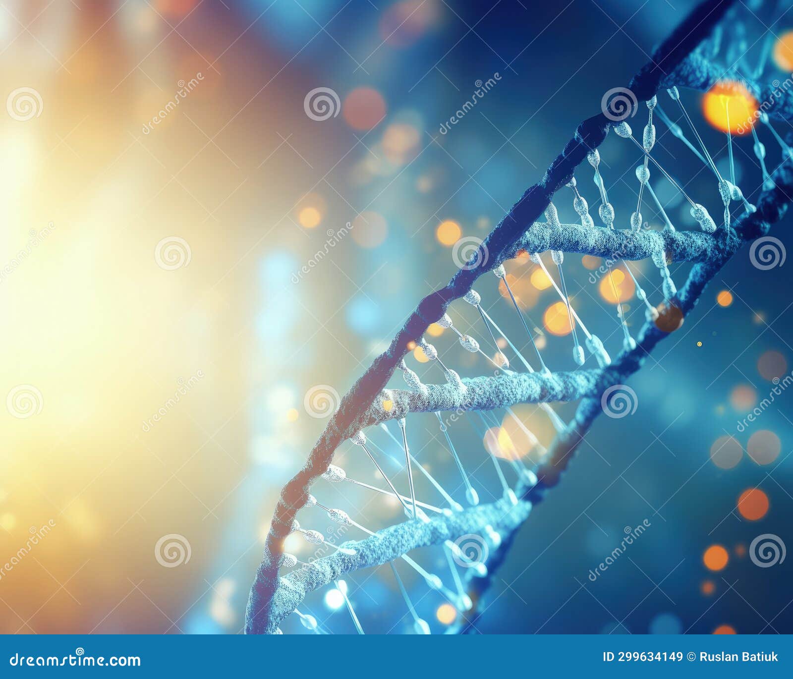 Unraveling Genetics: Color-Coded DNA Structure Visualization Royalty ...
