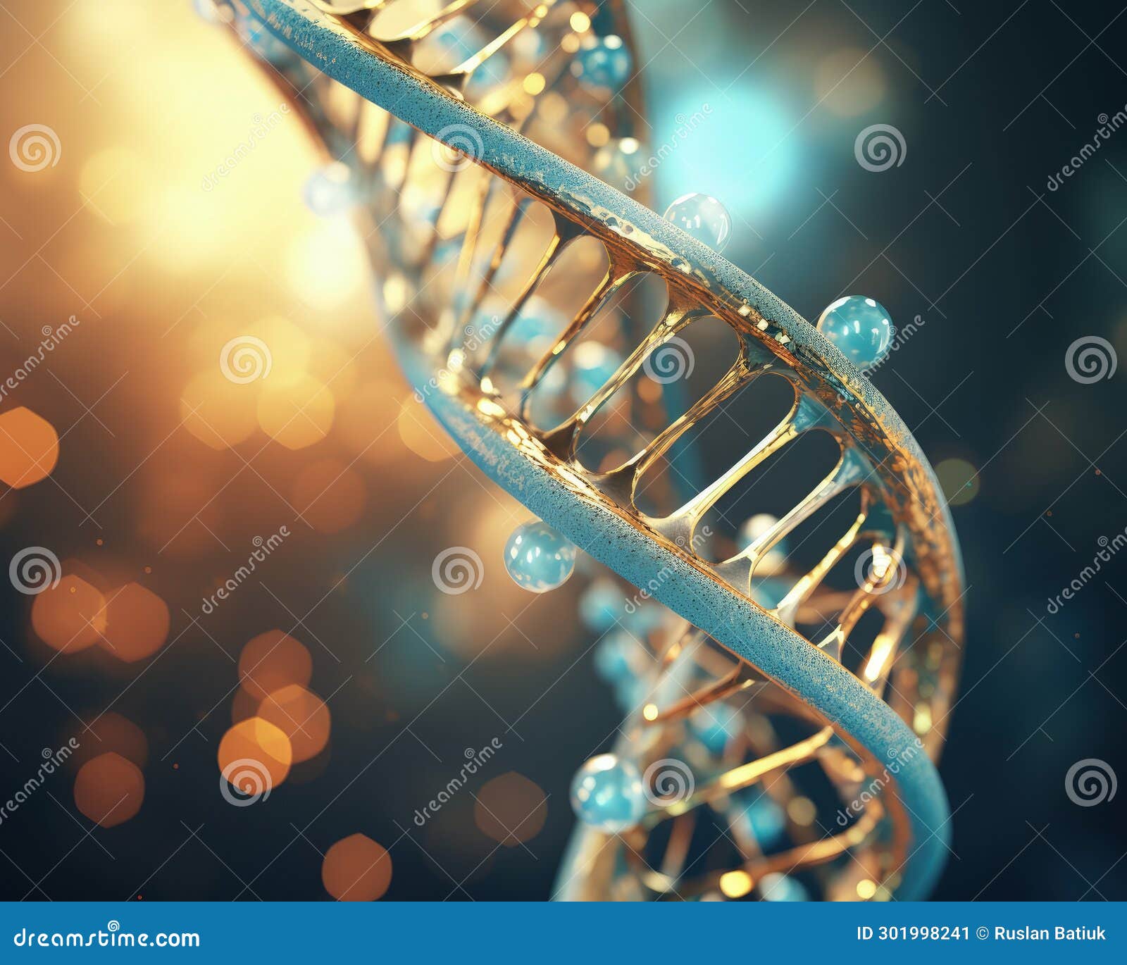 Unraveling Genetics: Color-Coded DNA Structure Visualization Stock ...