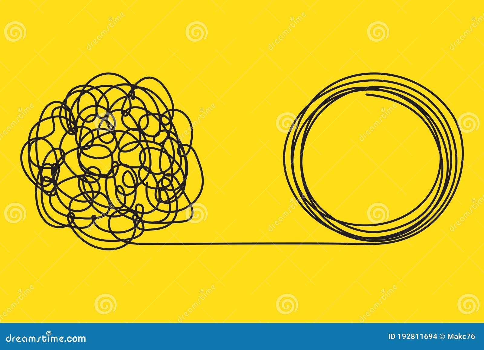 Unraveling Tangled Tangle. Metaphor Of Problem Solving, Chaos And Mess ...