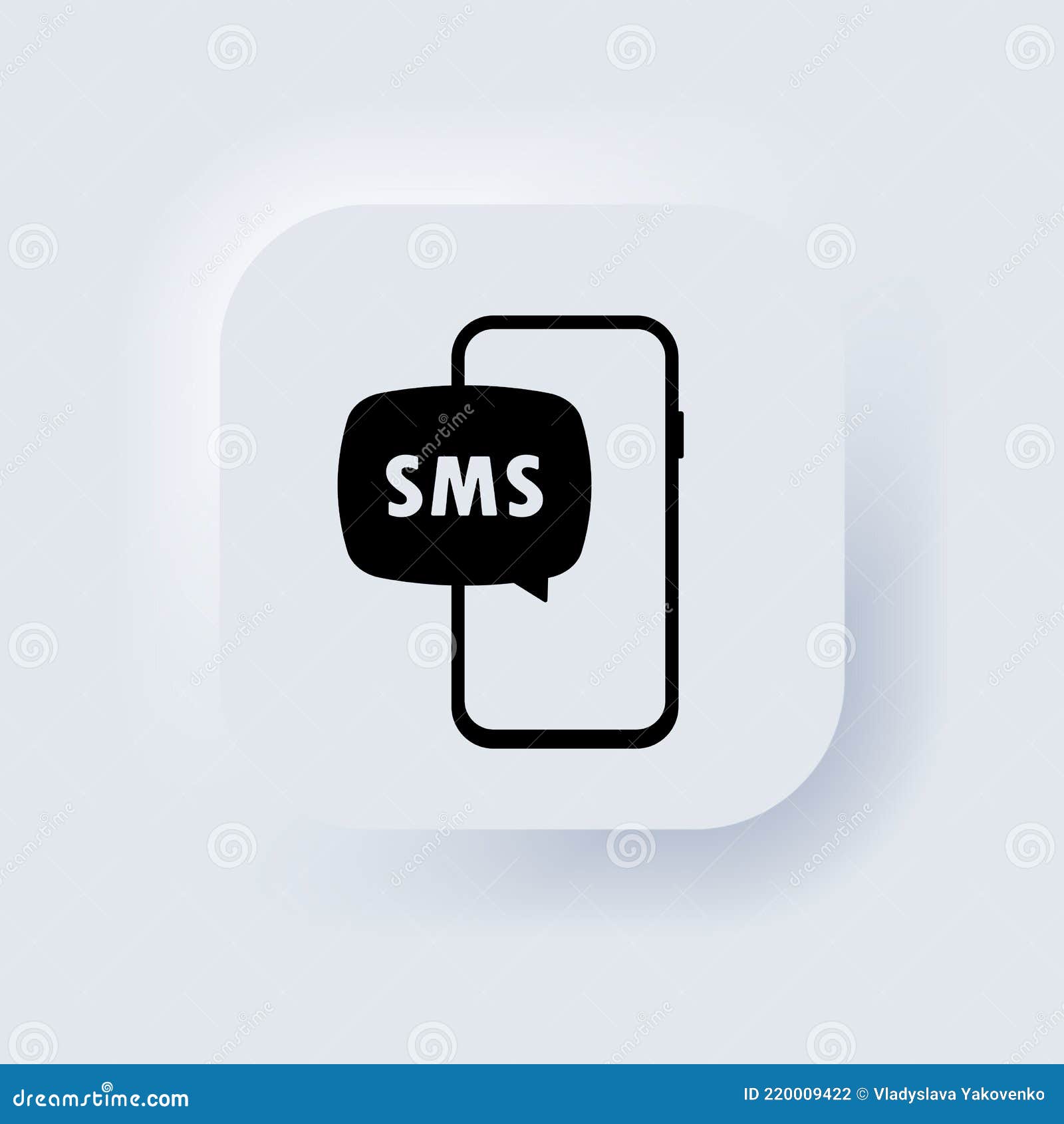 Unread Email Notification Icon. New Message on the Smartphone Screen ...