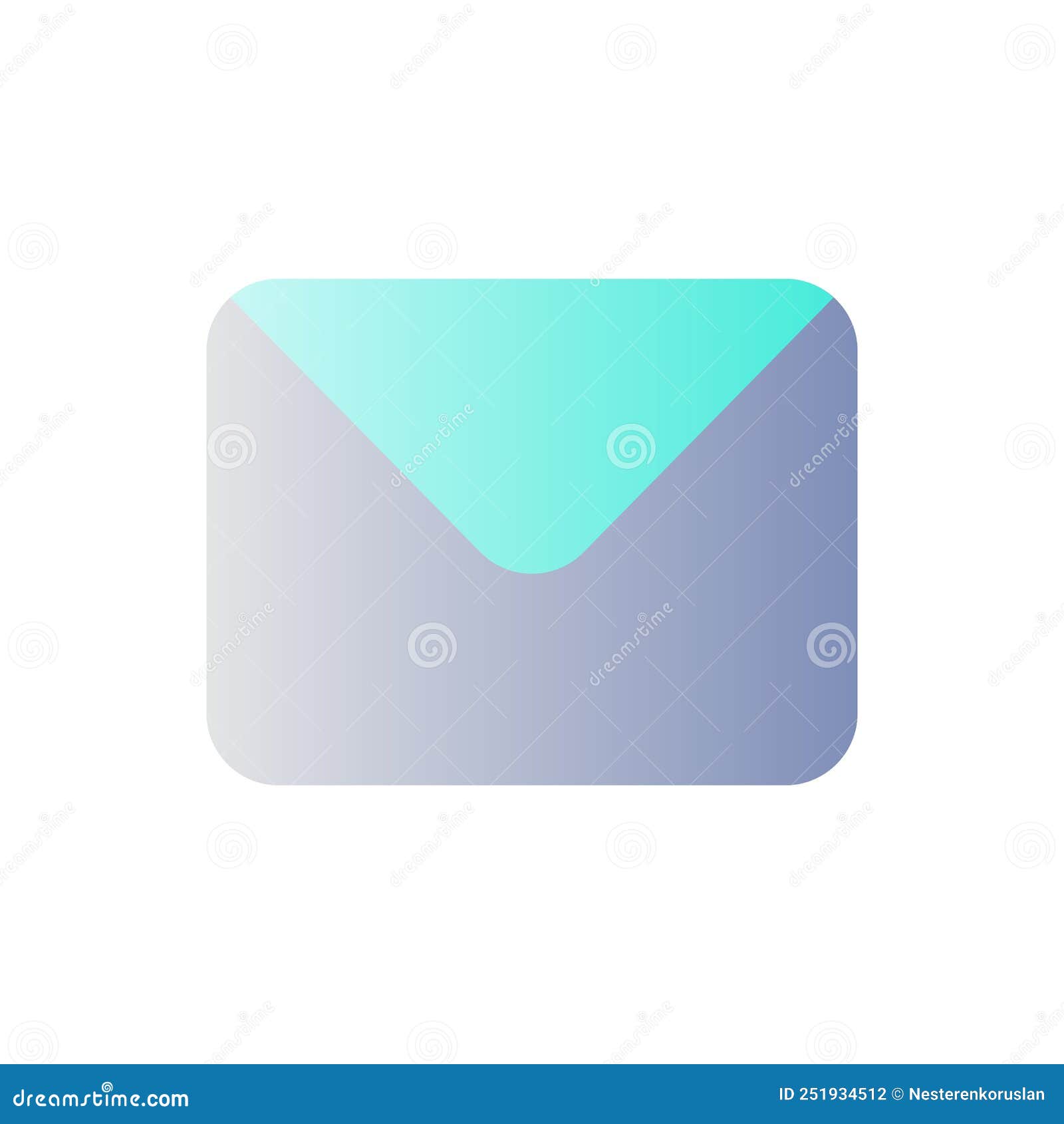 Unread Message Flat Gradient Color Ui Icon Stock Illustration - Illustration of icon, unread ...