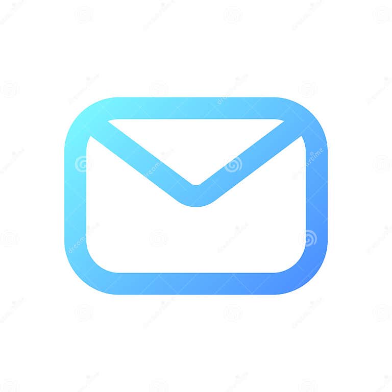 Unread Message Pixel Perfect Gradient Linear Ui Icon Stock Vector - Illustration of pictogram ...