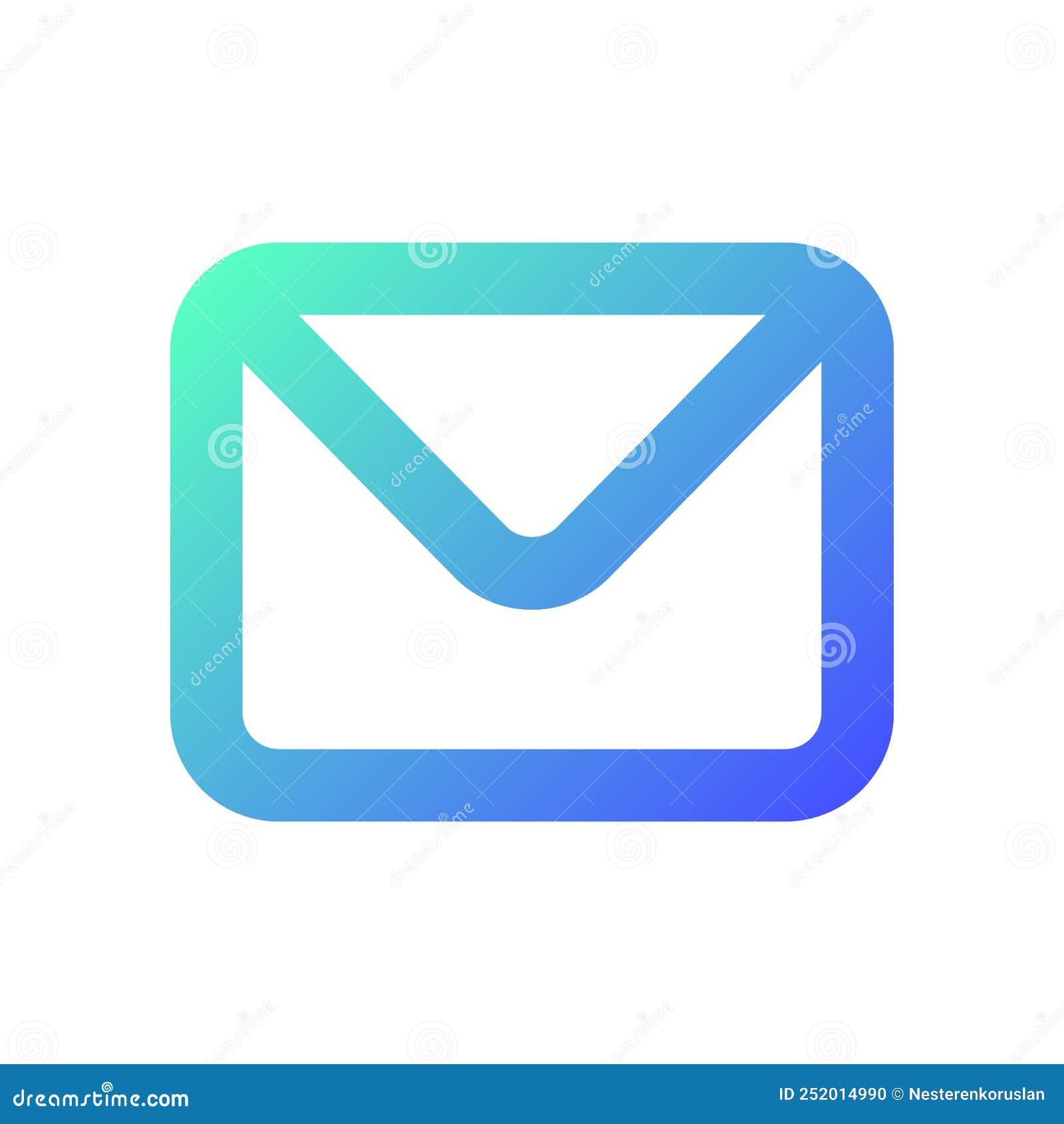 Unread Message Pixel Perfect Gradient Linear Ui Icon Stock Illustration ...