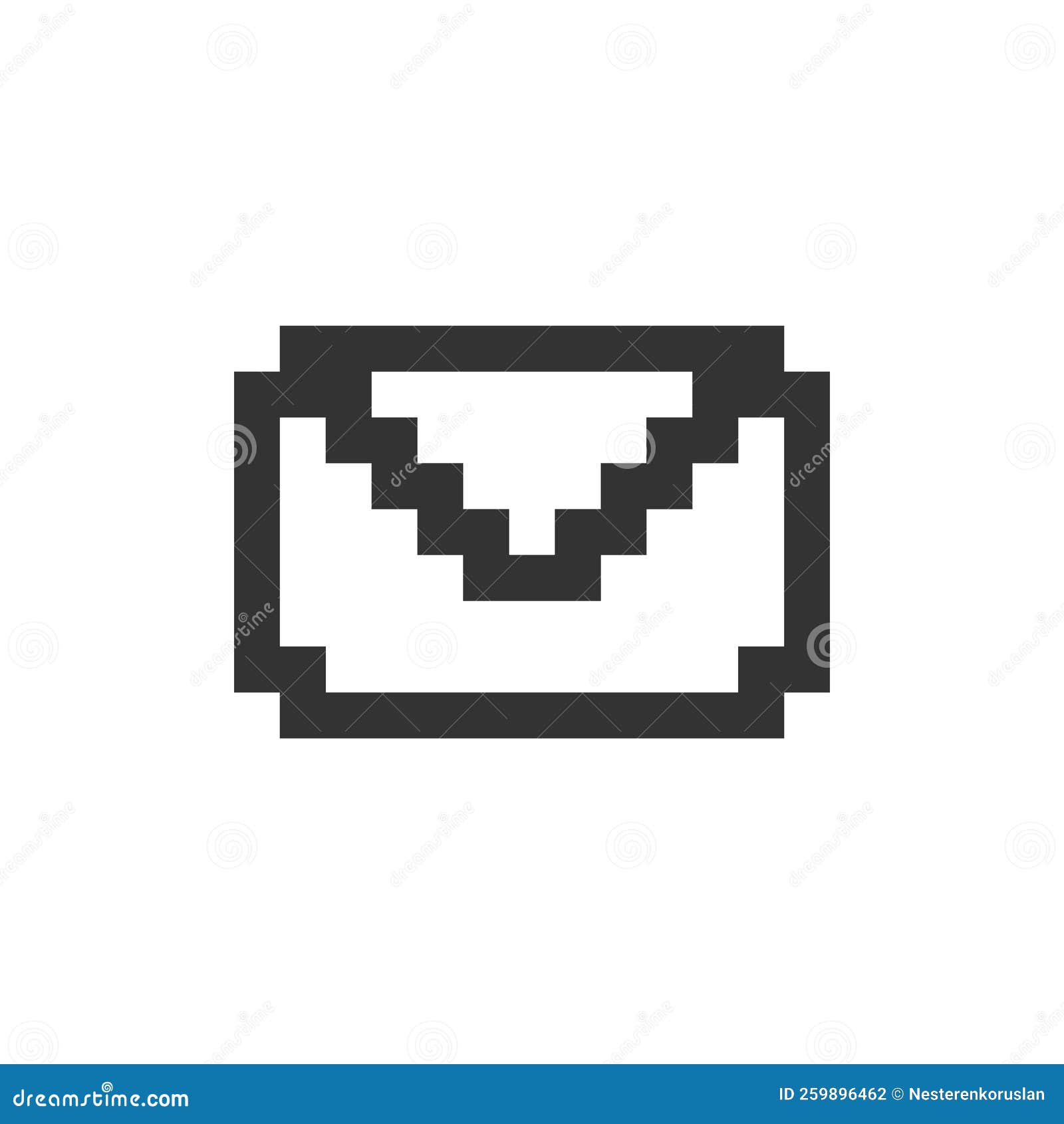 Unread Message Pixelated Ui Icon Stock Vector - Illustration of notice ...