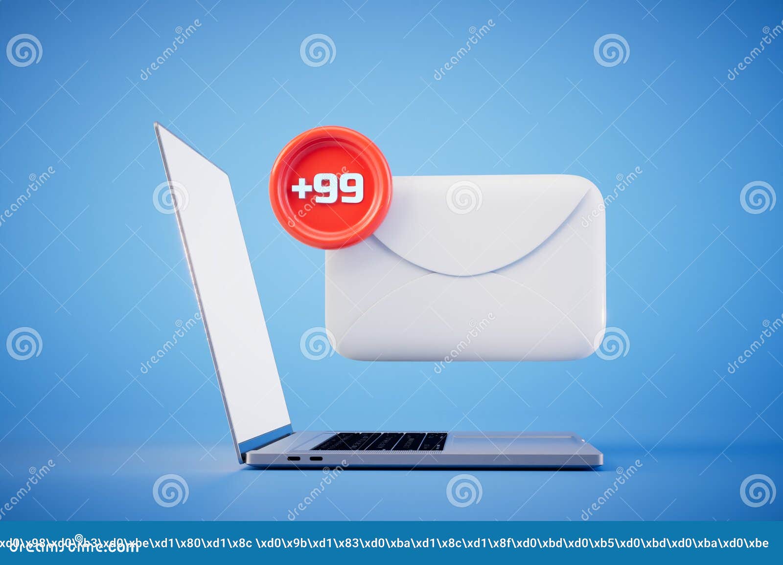 Unread Messages on Your Smartphone. Mobile Phone and Icon of Unread ...