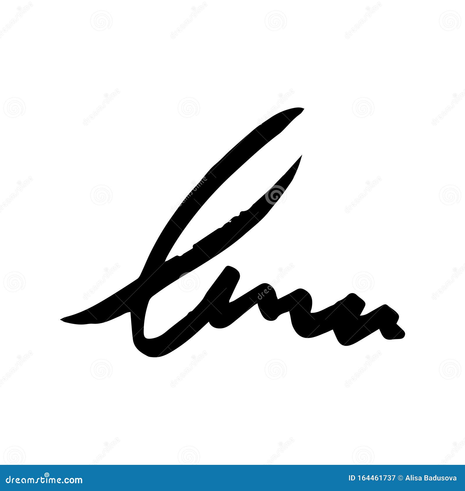 Unreadable Handwriting Font Signature Text on White Background Stock ...