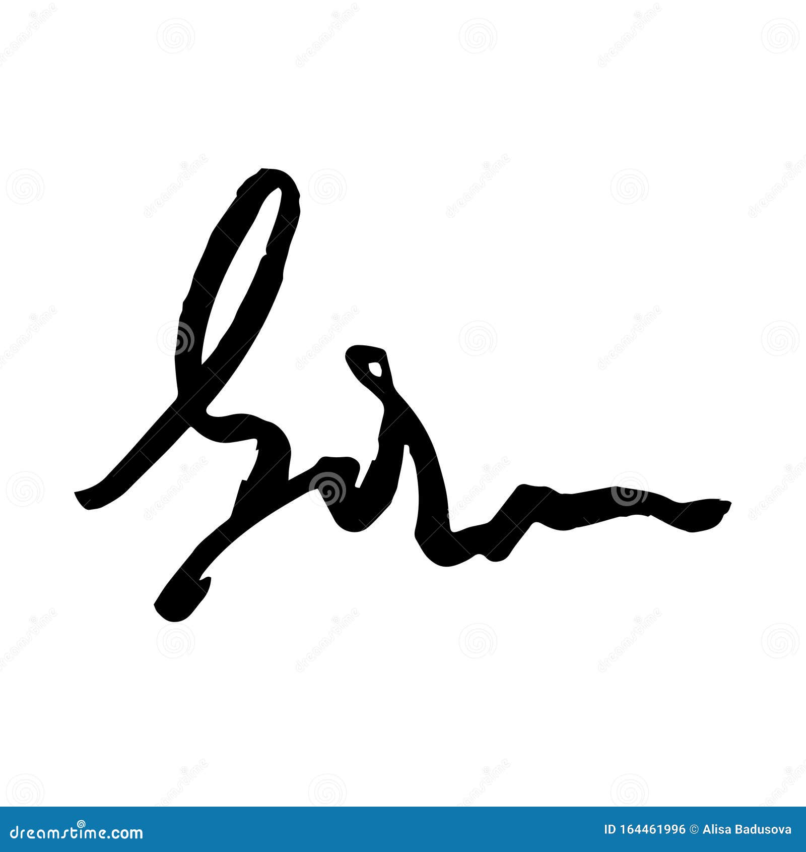Unreadable Handwriting Font Signature Text on White Background Stock ...
