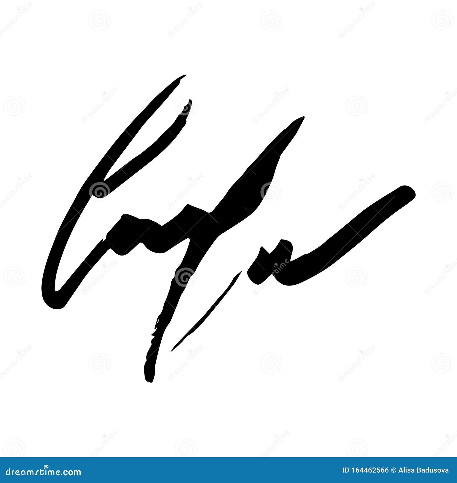 Unreadable Handwriting Font Signature Text on White Background Stock ...