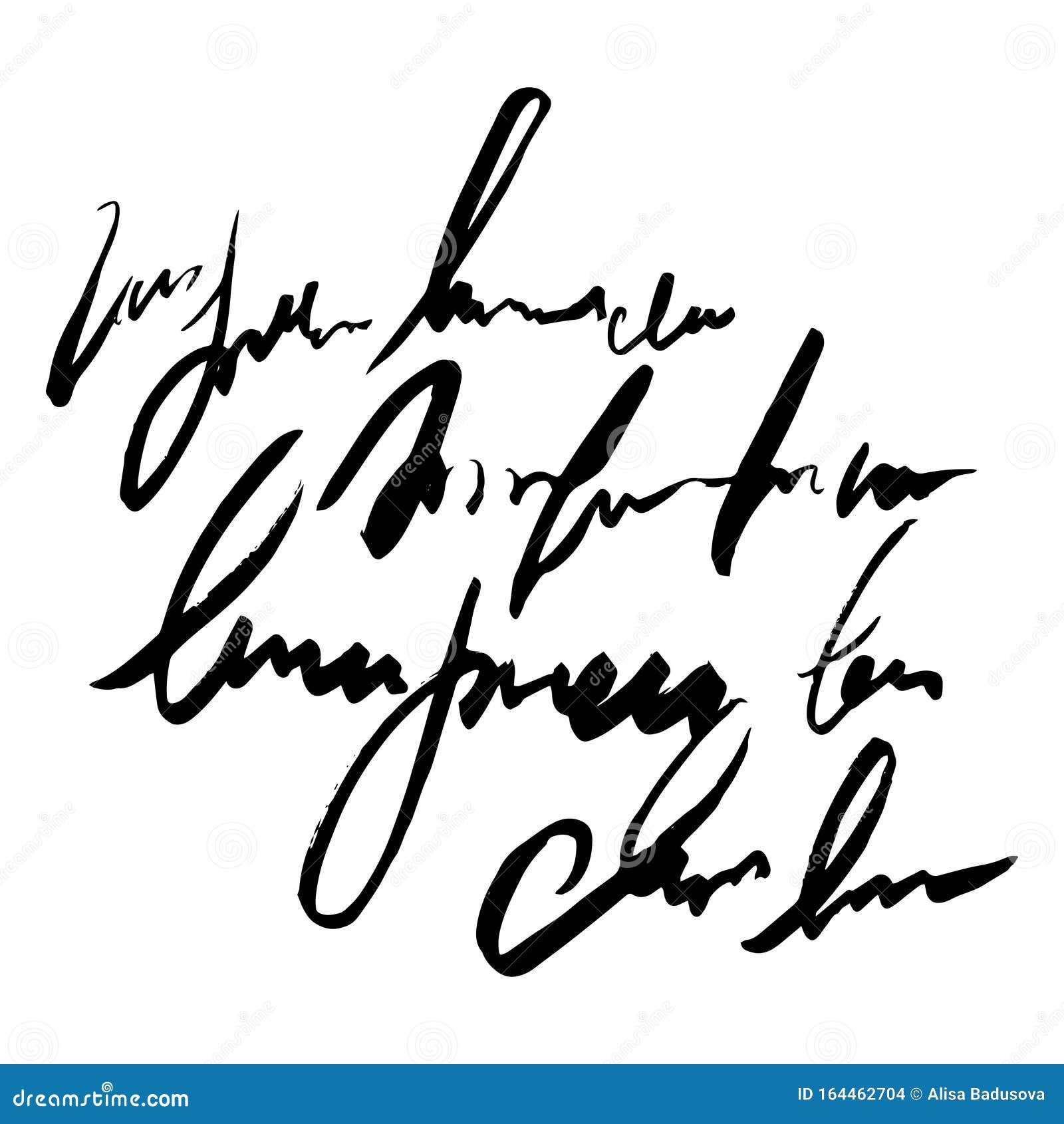 Unreadable Handwriting Font Signature Text on White Background Stock ...