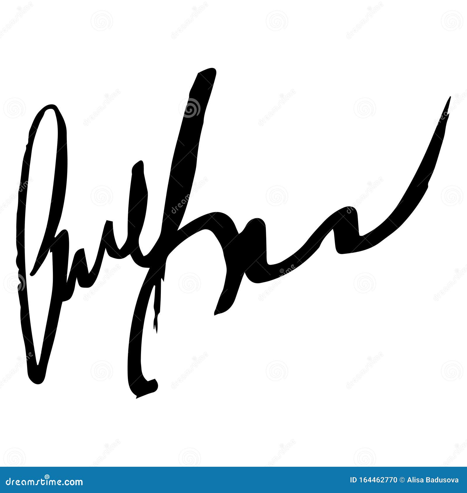 Unreadable Handwriting Font Signature Text on White Background Stock ...