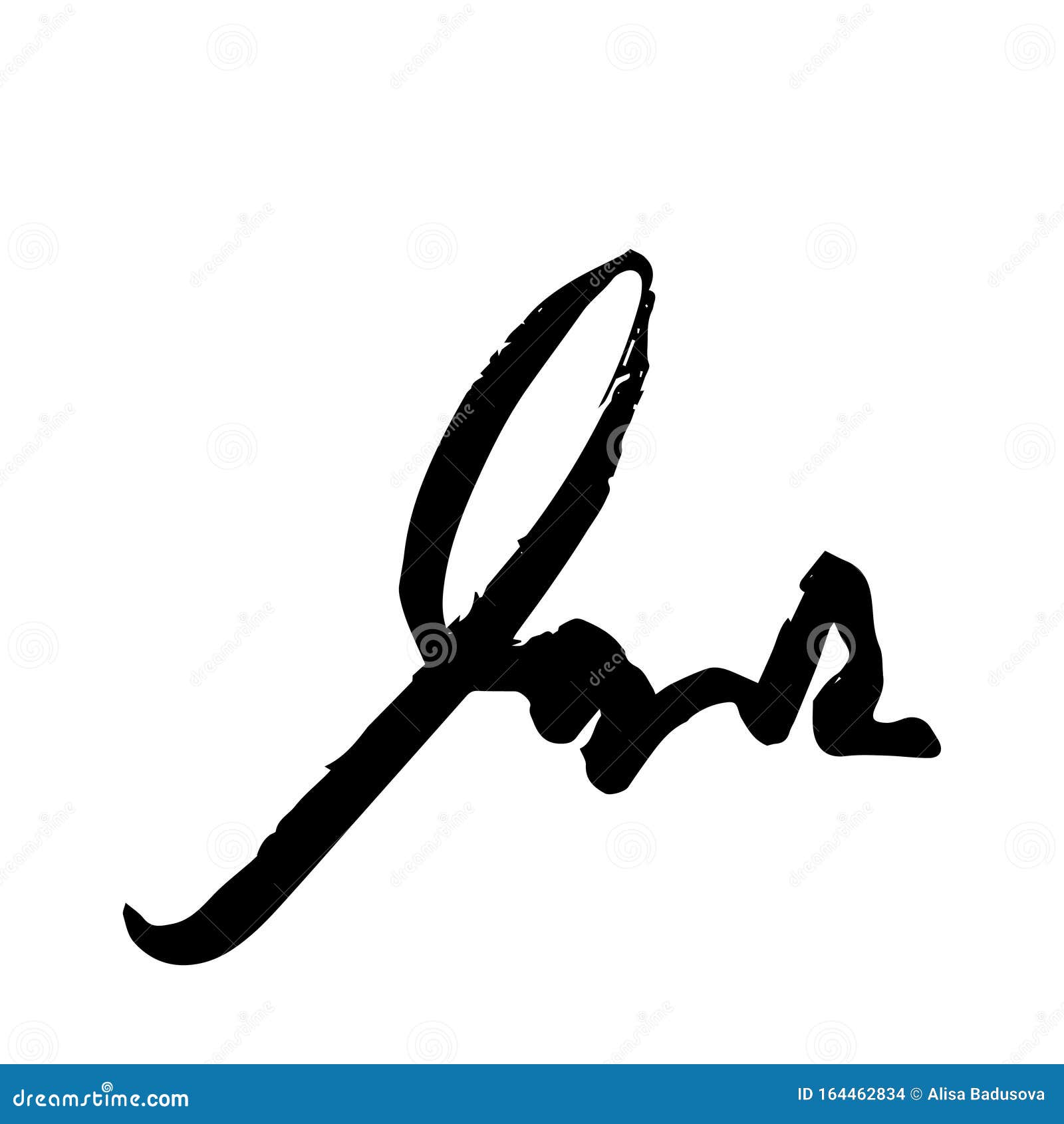 Unreadable Handwriting Font Signature Text on White Background Stock ...