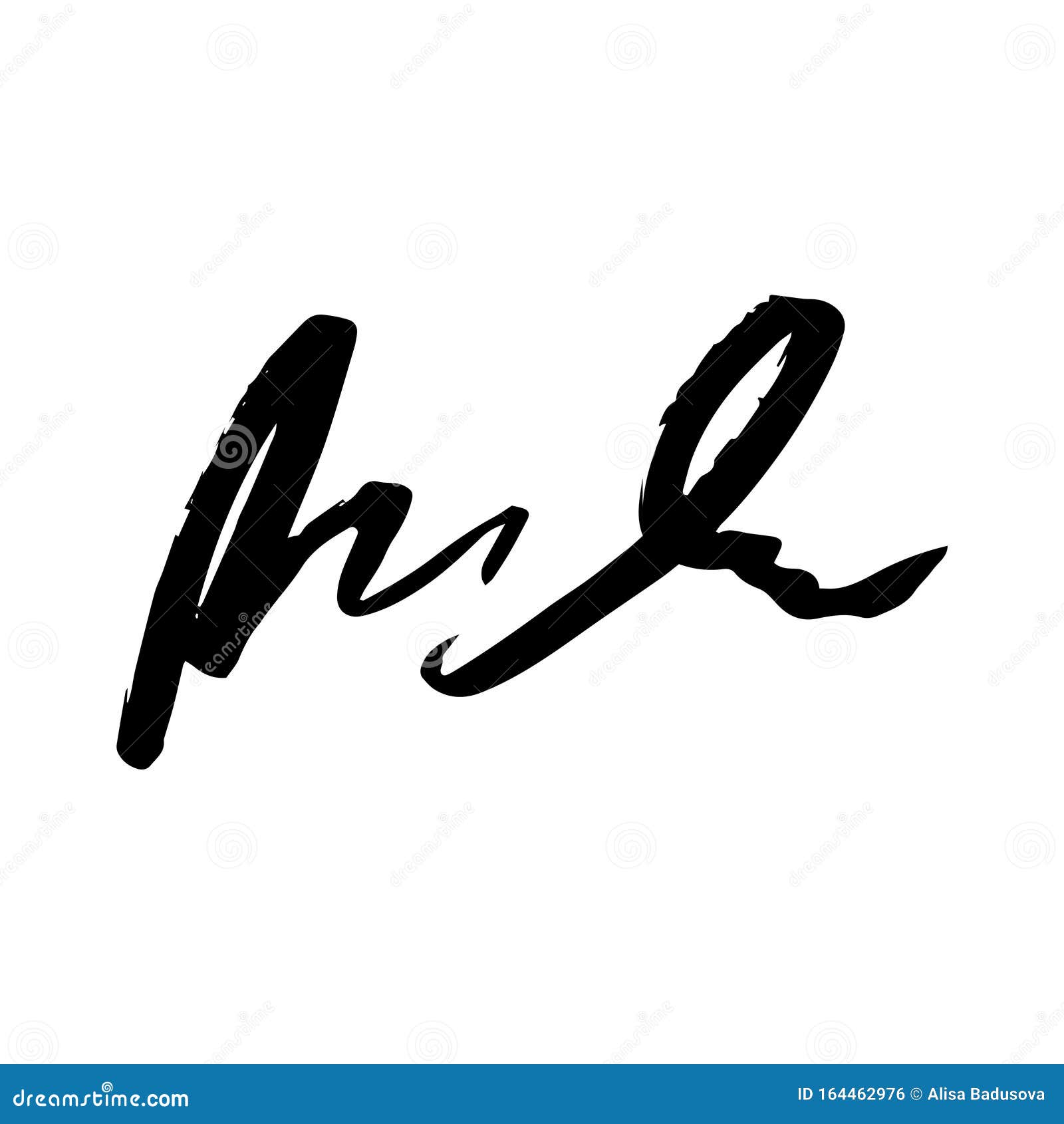 Unreadable Handwriting Font Signature Text on White Background Stock ...