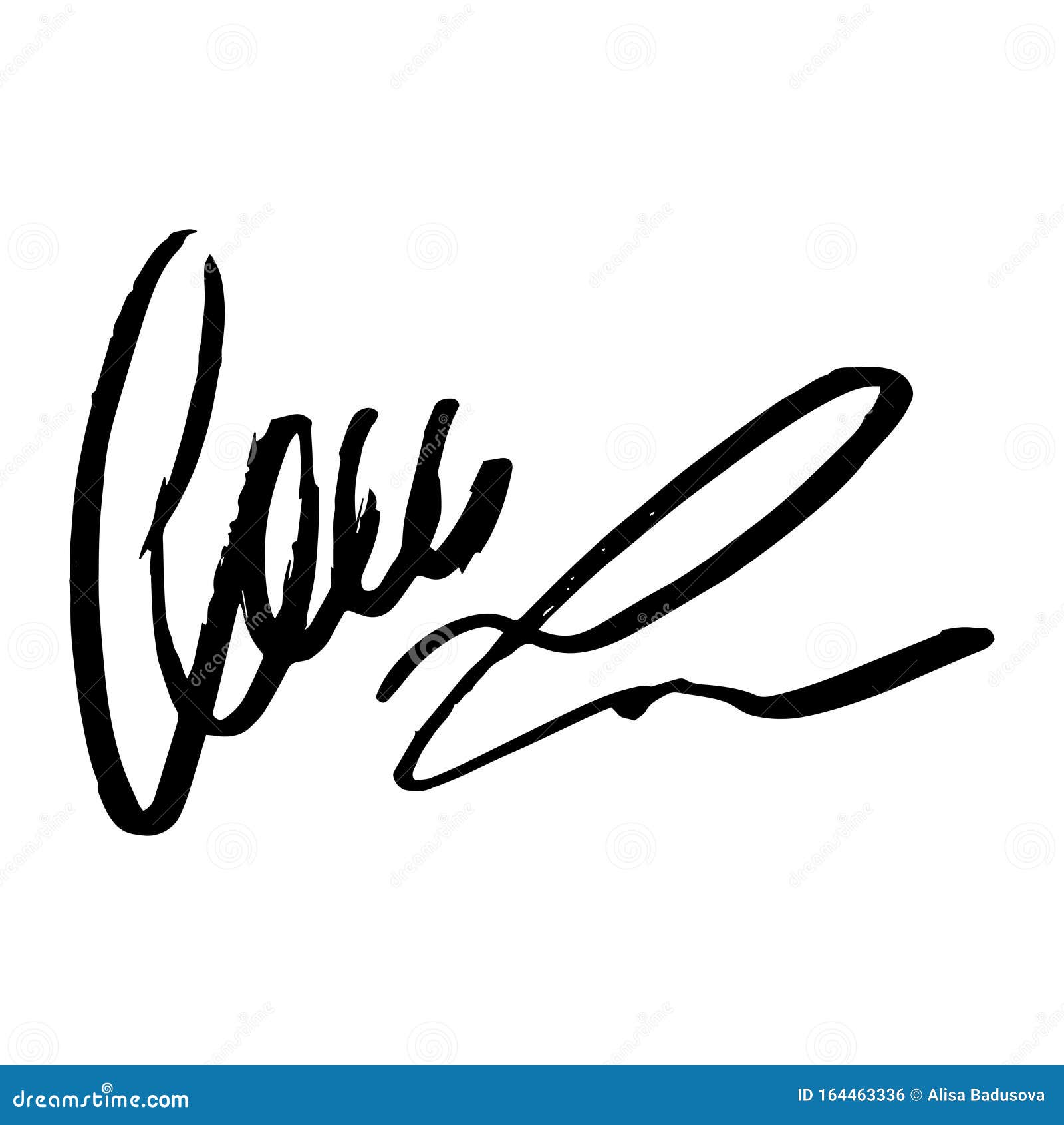 Unreadable Handwriting Font Signature Text on White Background Stock ...