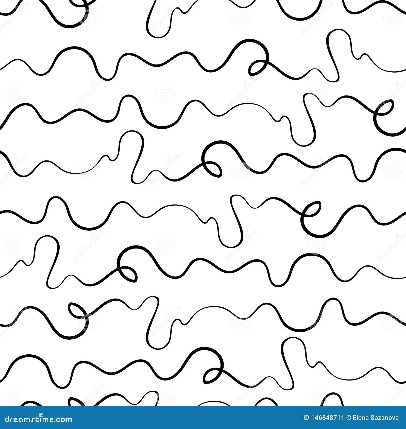 Unreadable Handwritten Scribble Seamless Pattern Stock Vector ...