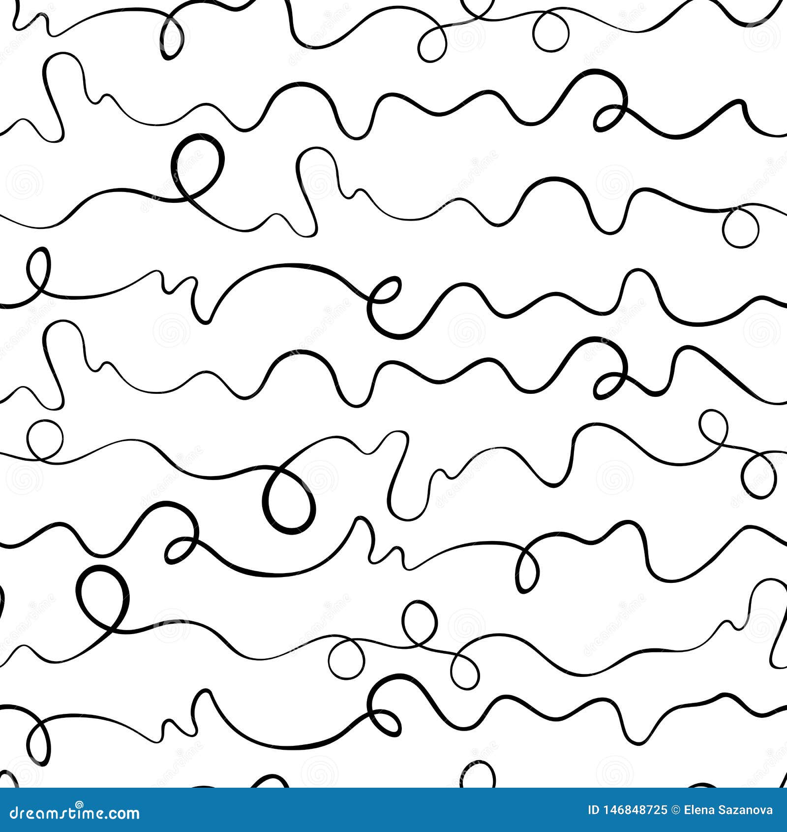 Unreadable Handwritten Scribble Seamless Pattern Stock Vector ...