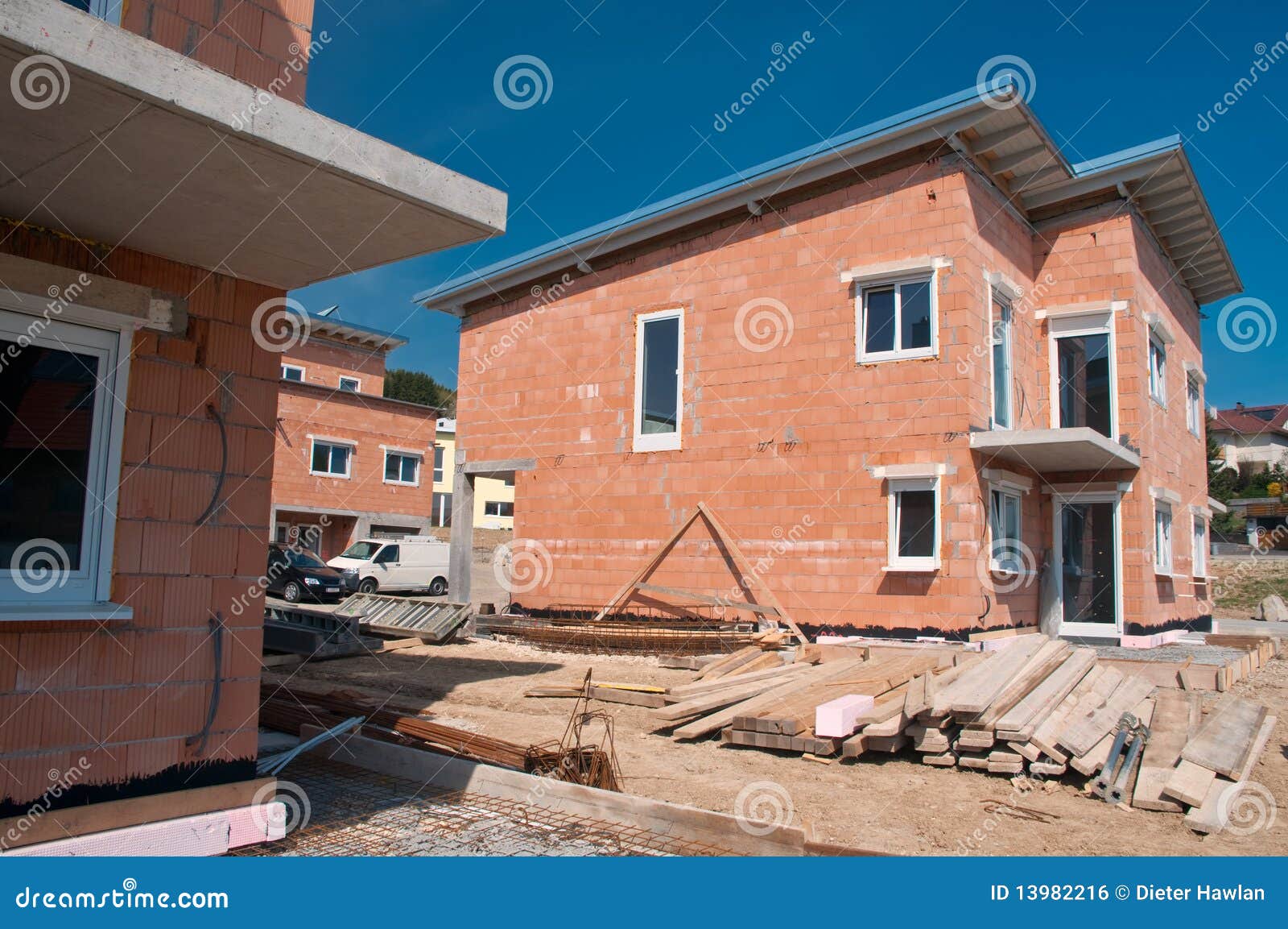 Unready Row Houses stock photo. Image of construction - 13982216