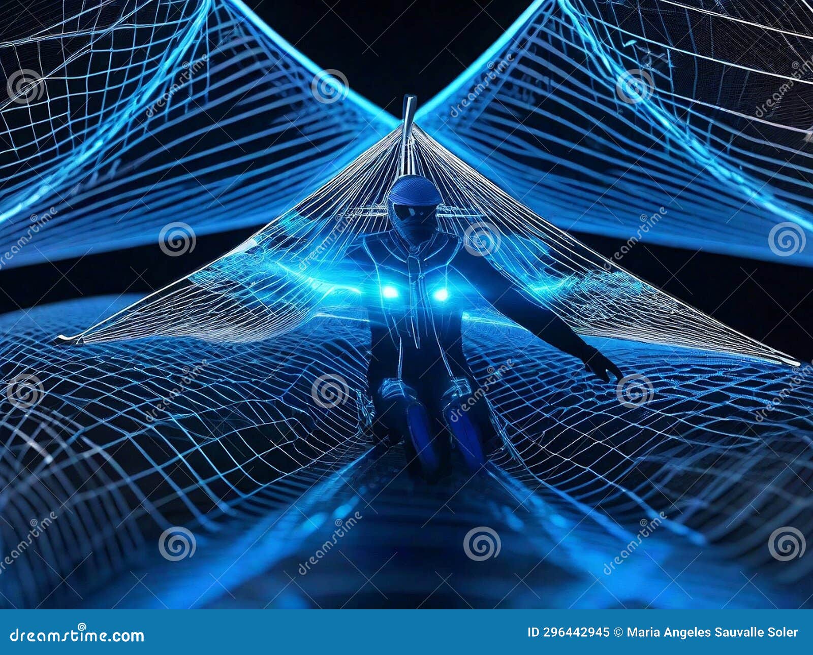 Unreal Fantasy Image of a Seated Human Stock Illustration ...