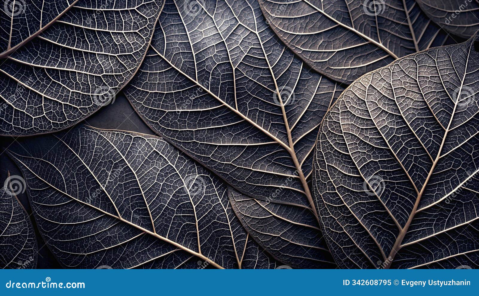 Unreal Foliage Dark Background. Abstract Black Leaf Texture Stock ...