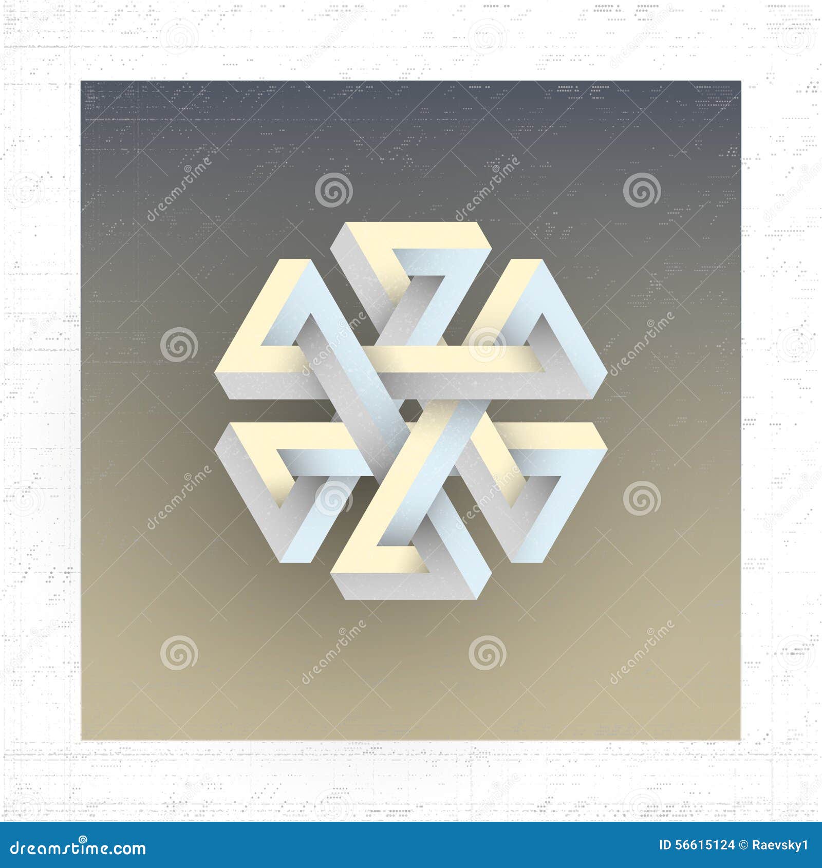 Impossible Geometric Shapes. Paradox Geometry Line Figures, Unexpanded ...