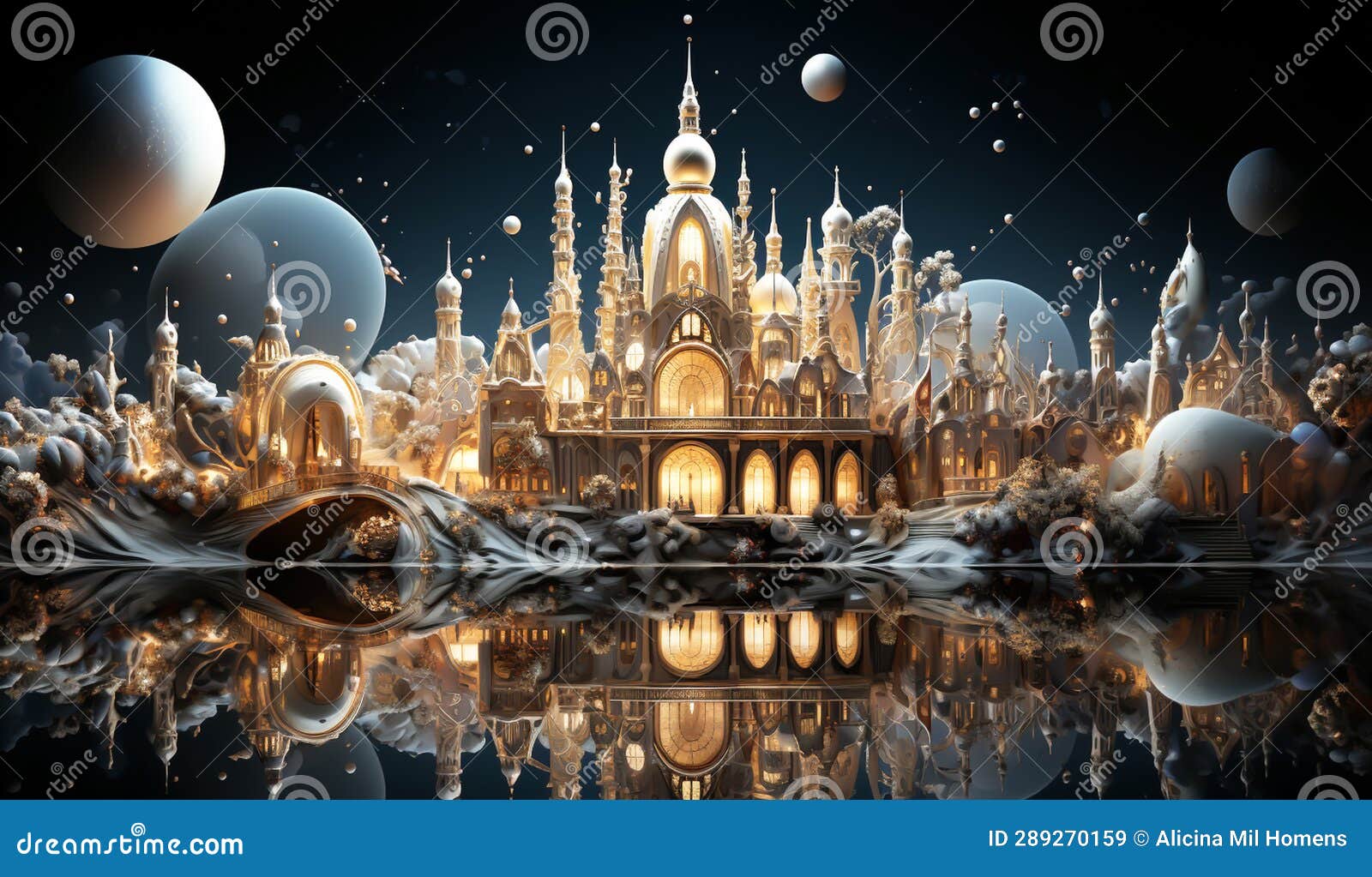 Unreal Landscape in a Fantasy Environment. Dreams Concept Stock Image ...