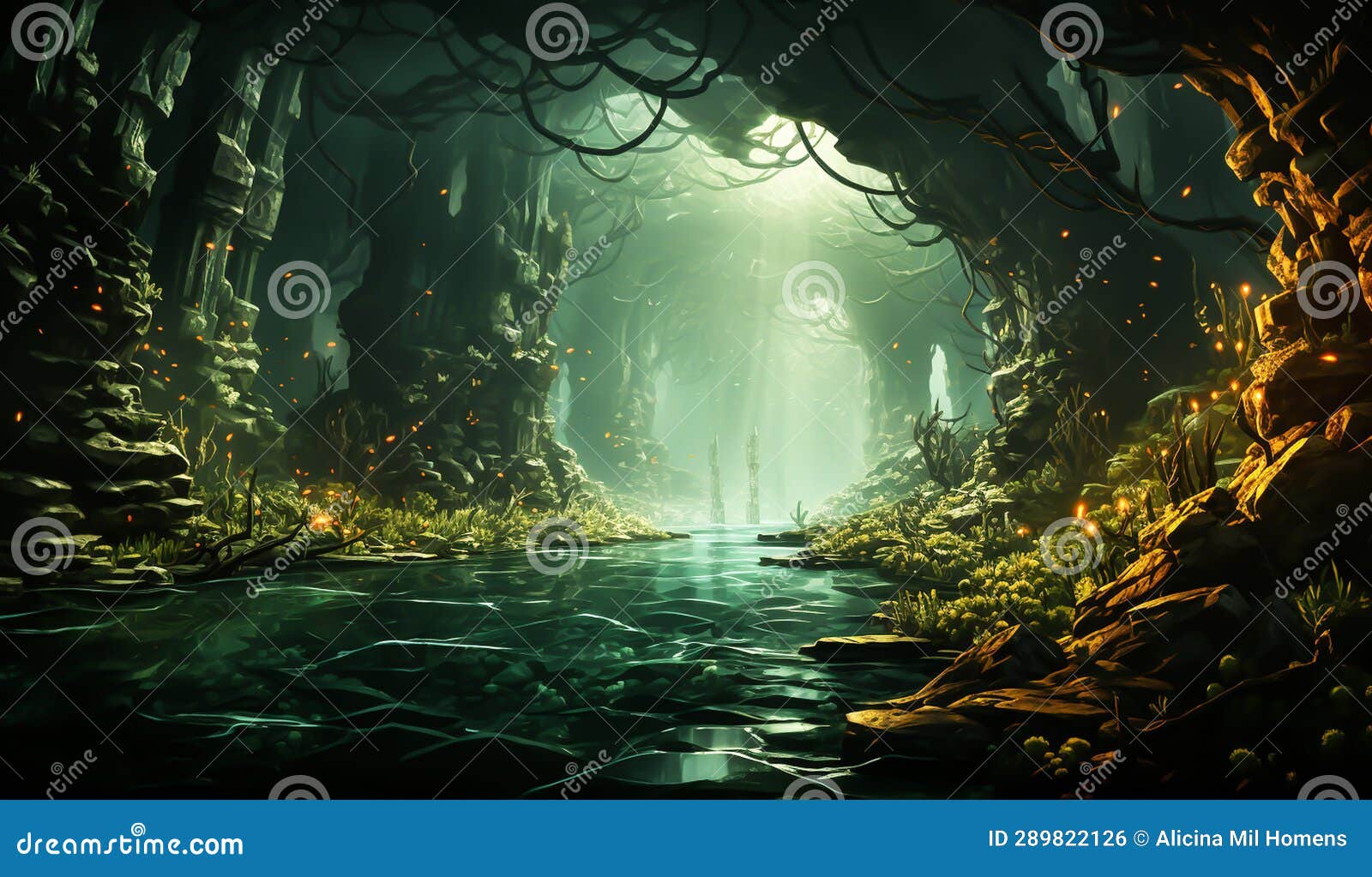 Unreal Landscape in a Fantasy Environment. Dreams Concept Stock ...