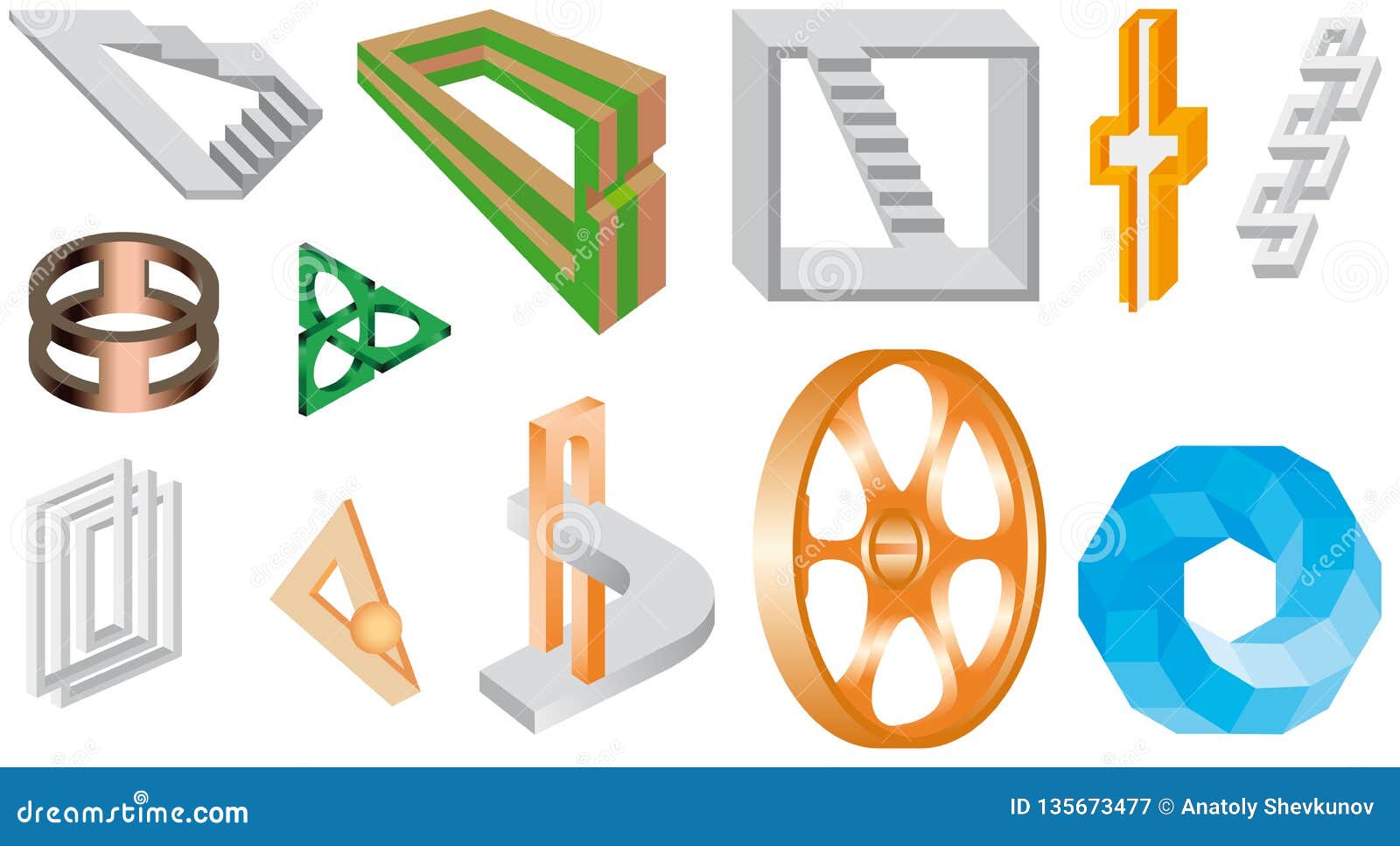 Unreal objects - Illusions stock vector. Illustration of illusion ... Unreal objects - Illusions stock vector. Illustration of illusion ...
